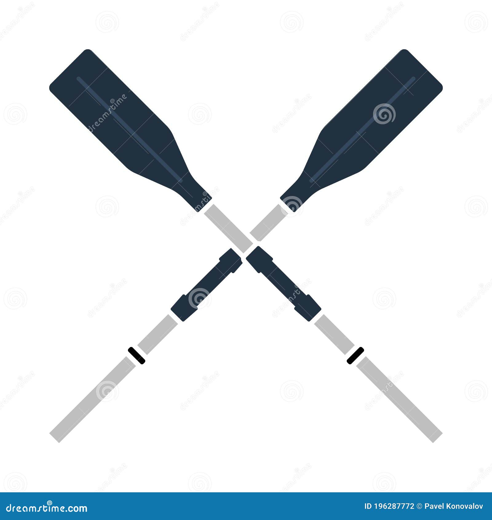 Icon of Boat Oars stock vector. Illustration of action - 196287772
