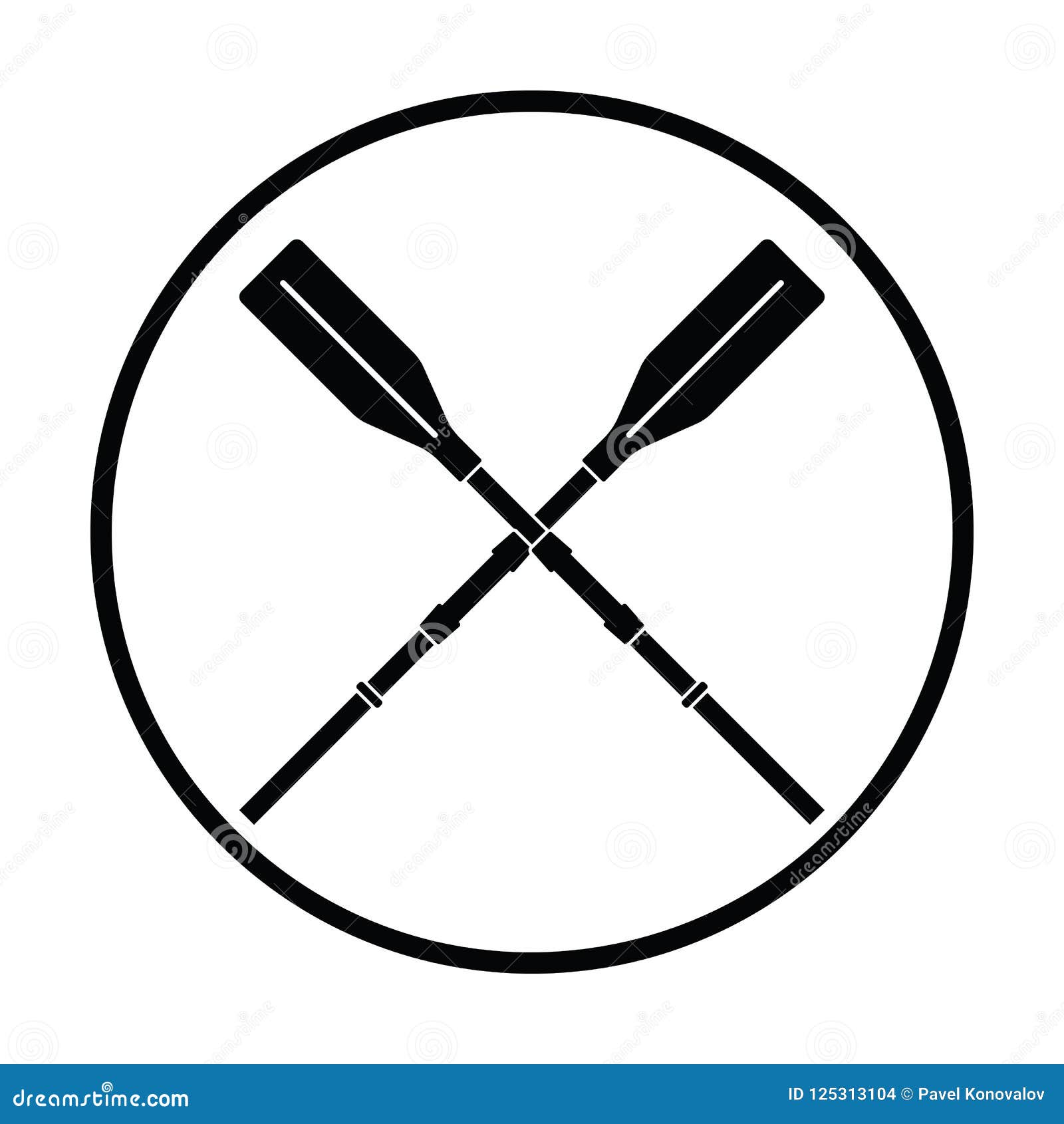 Icon of boat oars stock vector. Illustration of speed - 125313104