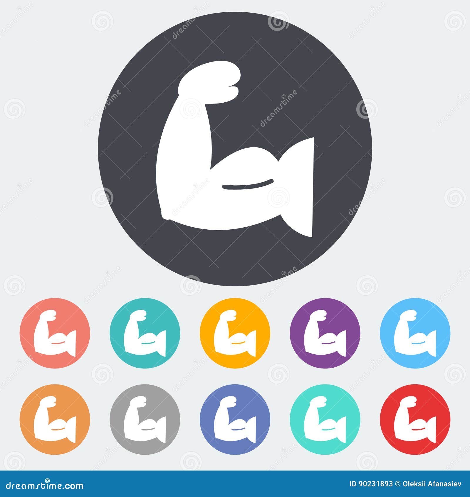 Icon of bodybuilding. stock vector. Illustration of bicep - 90231893