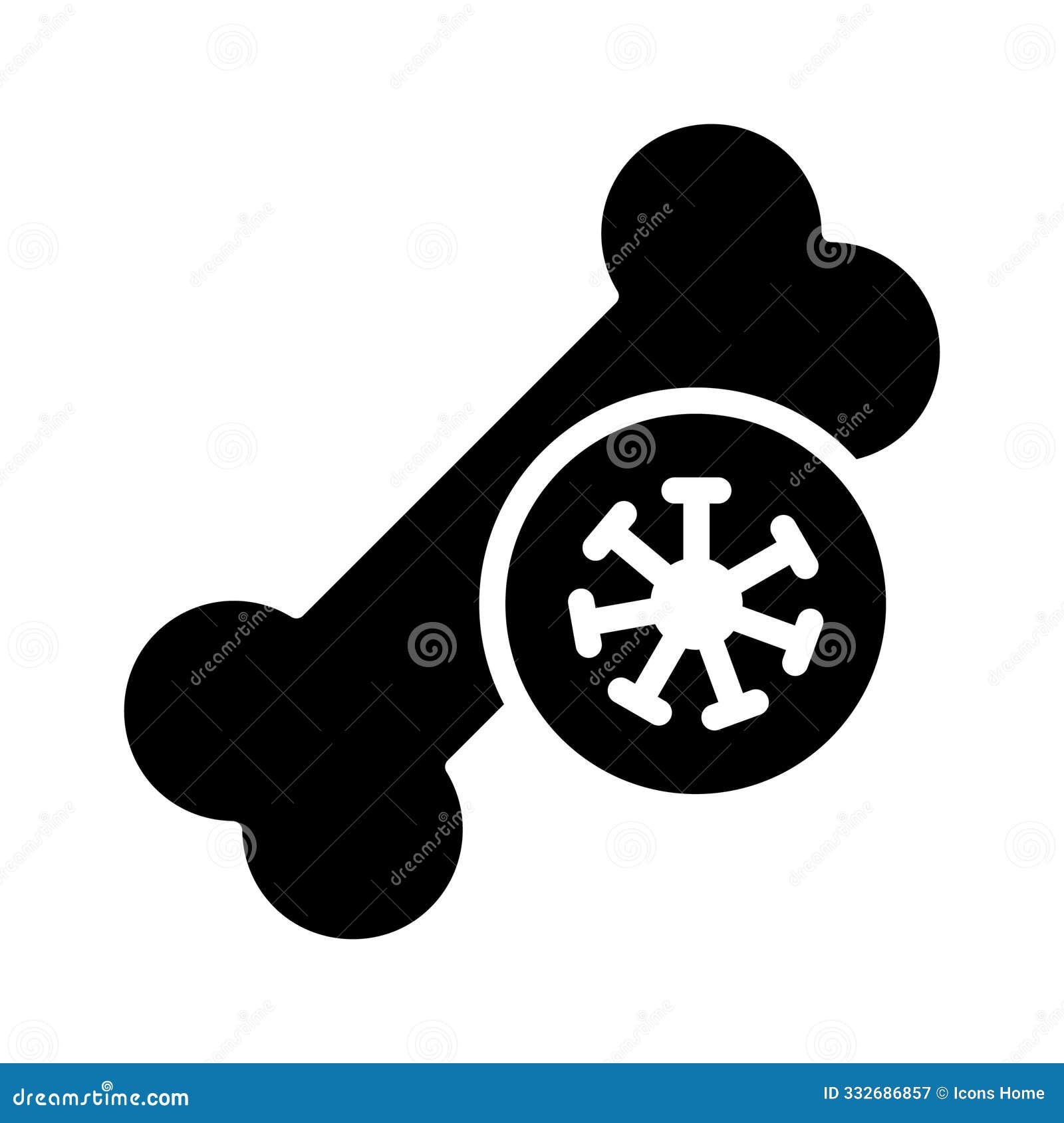 Infected Bone stock illustration. Illustration of black - 332686857