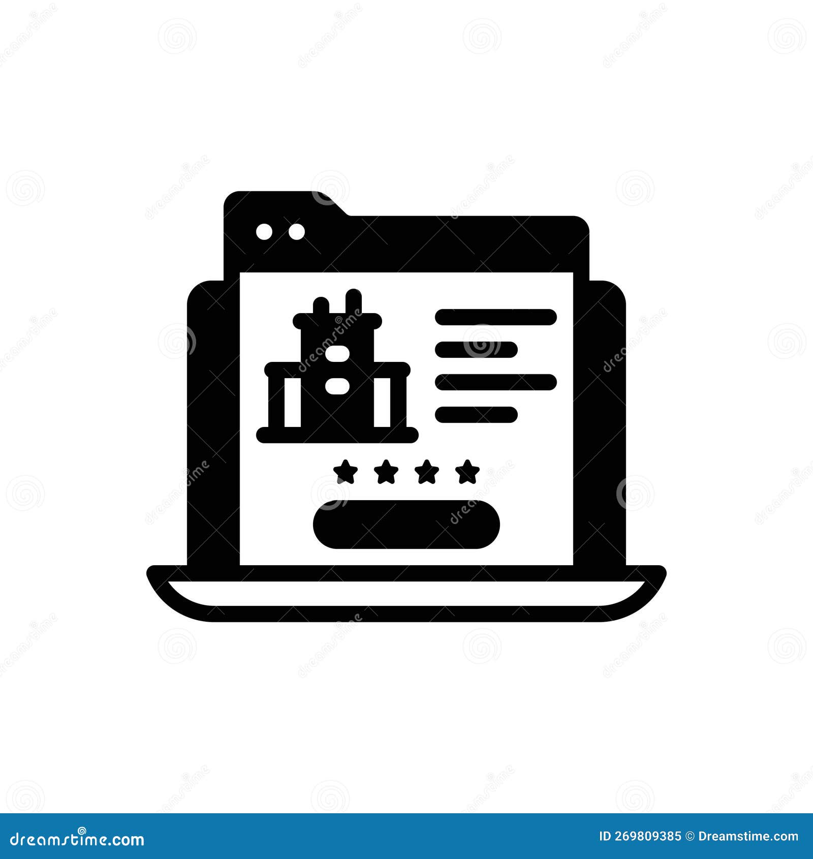 Black Solid Icon for Booking, Reservation and Hotel Stock Vector ...