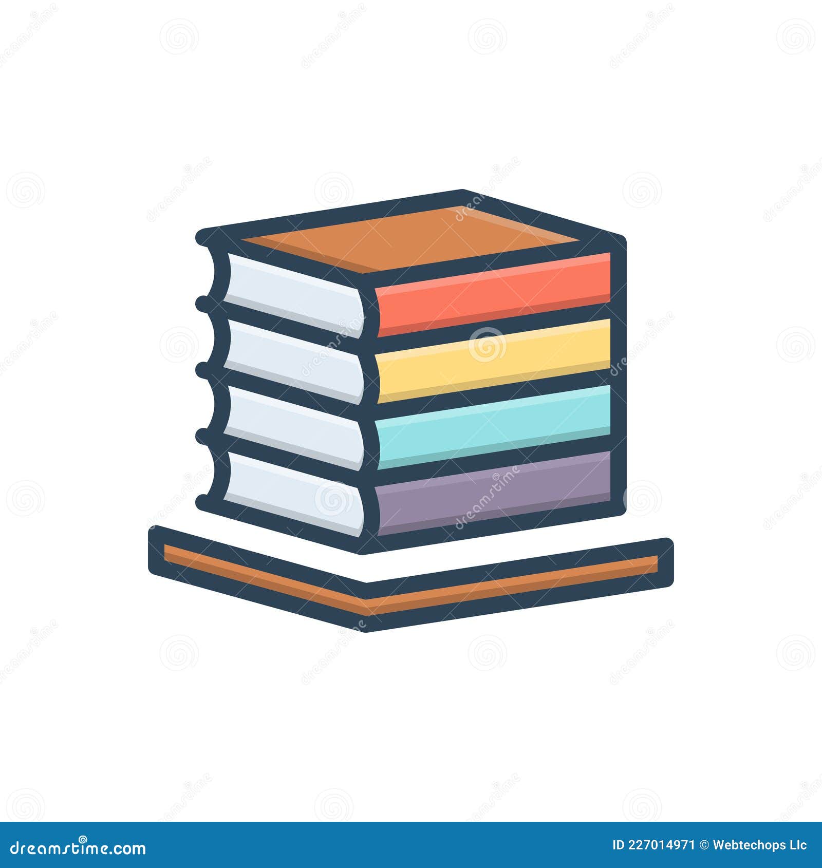 Color Illustration Icon for Books, Bibliography and Collection Stock ...