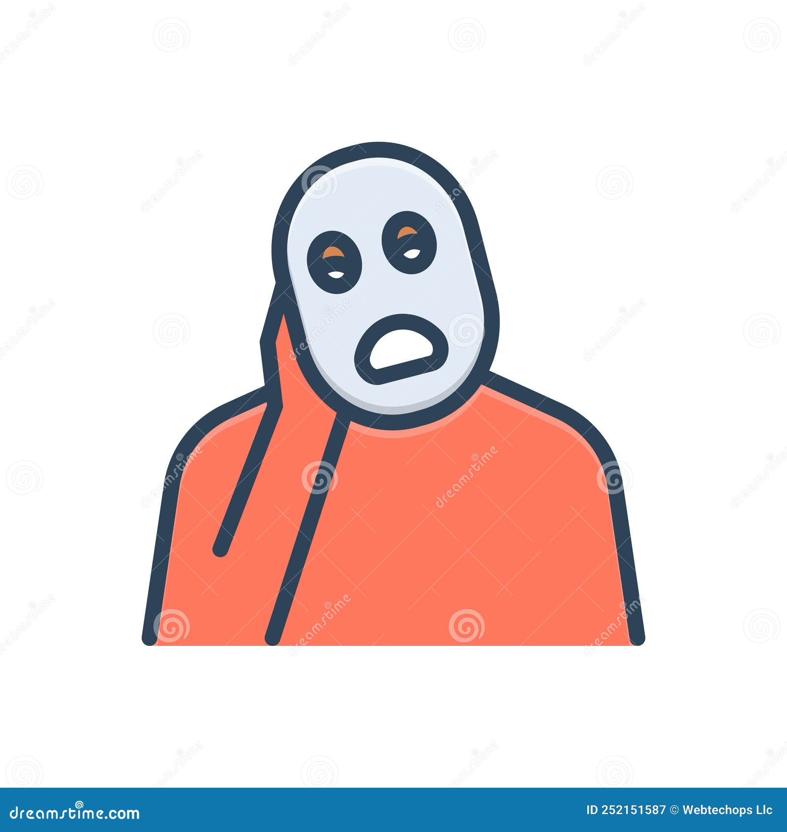 Color Illustration Icon for Bored, Gloomy and Sullen Stock Vector ...