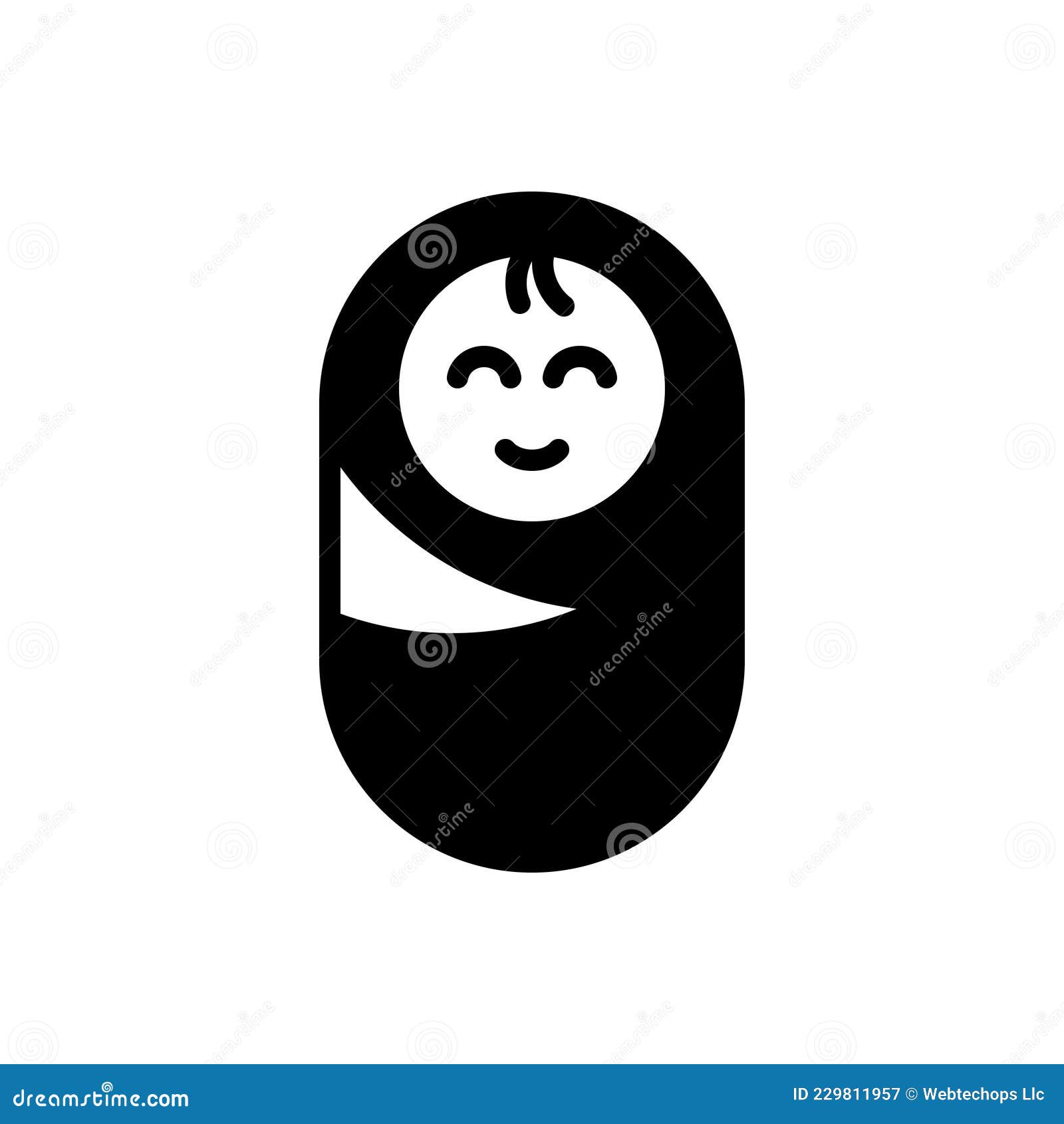Black Solid Icon for Born, Baby and Newborn Stock Vector - Illustration ...