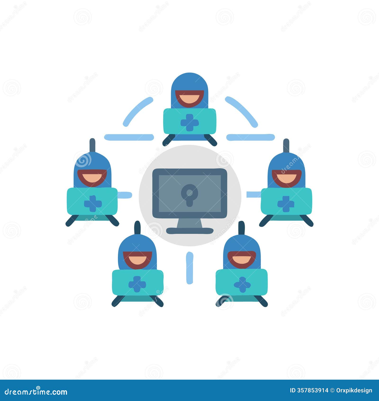 Cyber Threat Analysis Vector Illustration Featuring Vulnerability ...