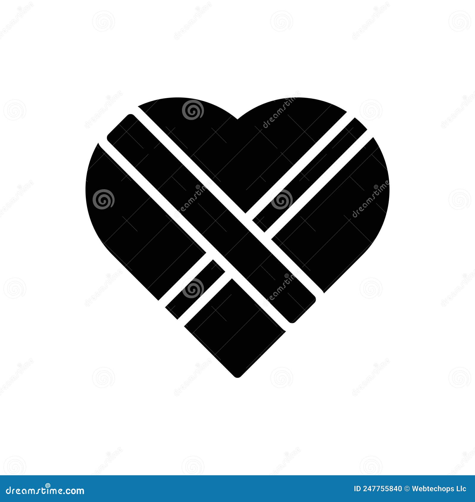 Black Solid Icon for Bound, Heart and Knot Stock Vector - Illustration ...