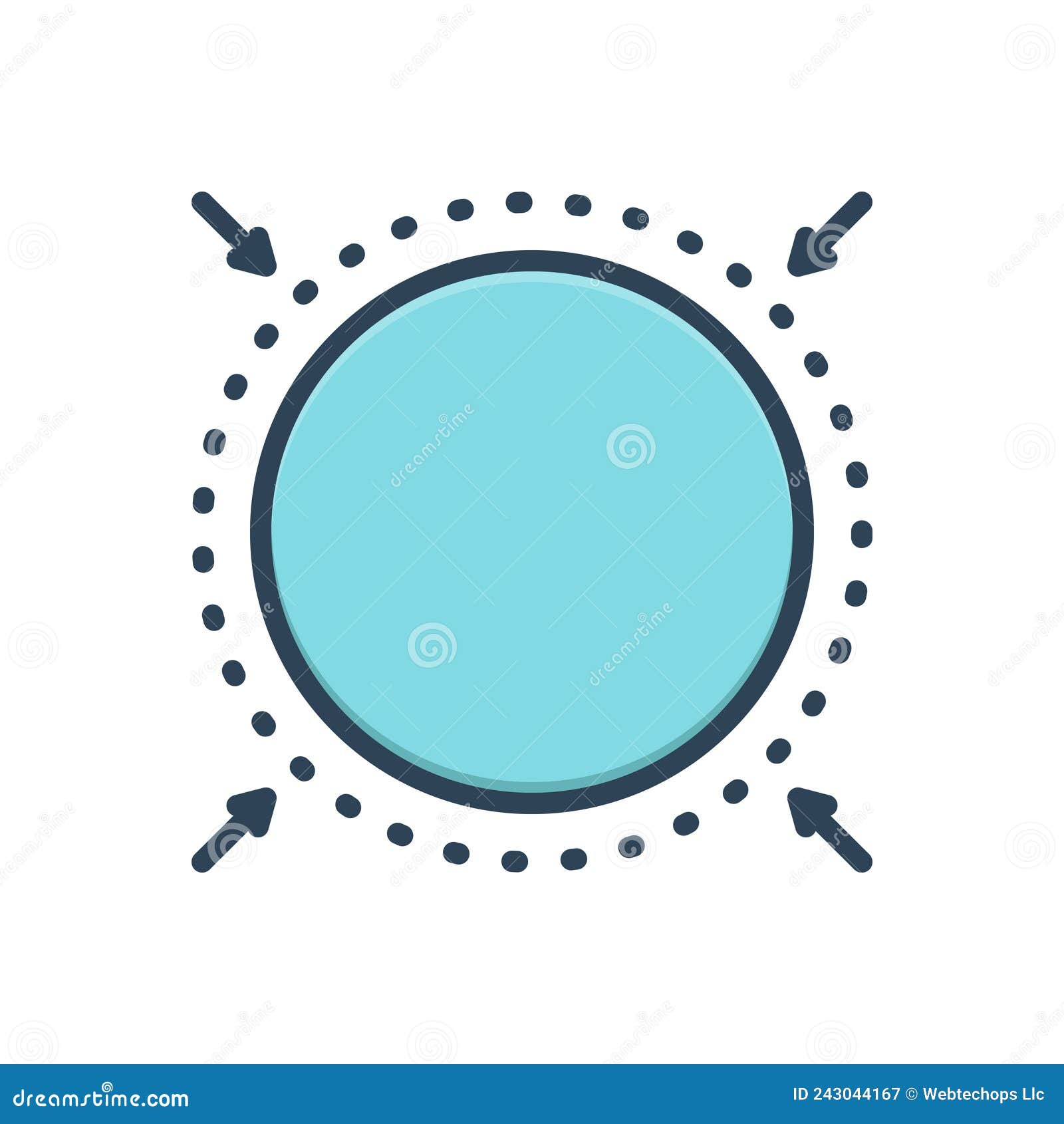 Color Illustration Icon for Boundary, Limit and Range Stock ...