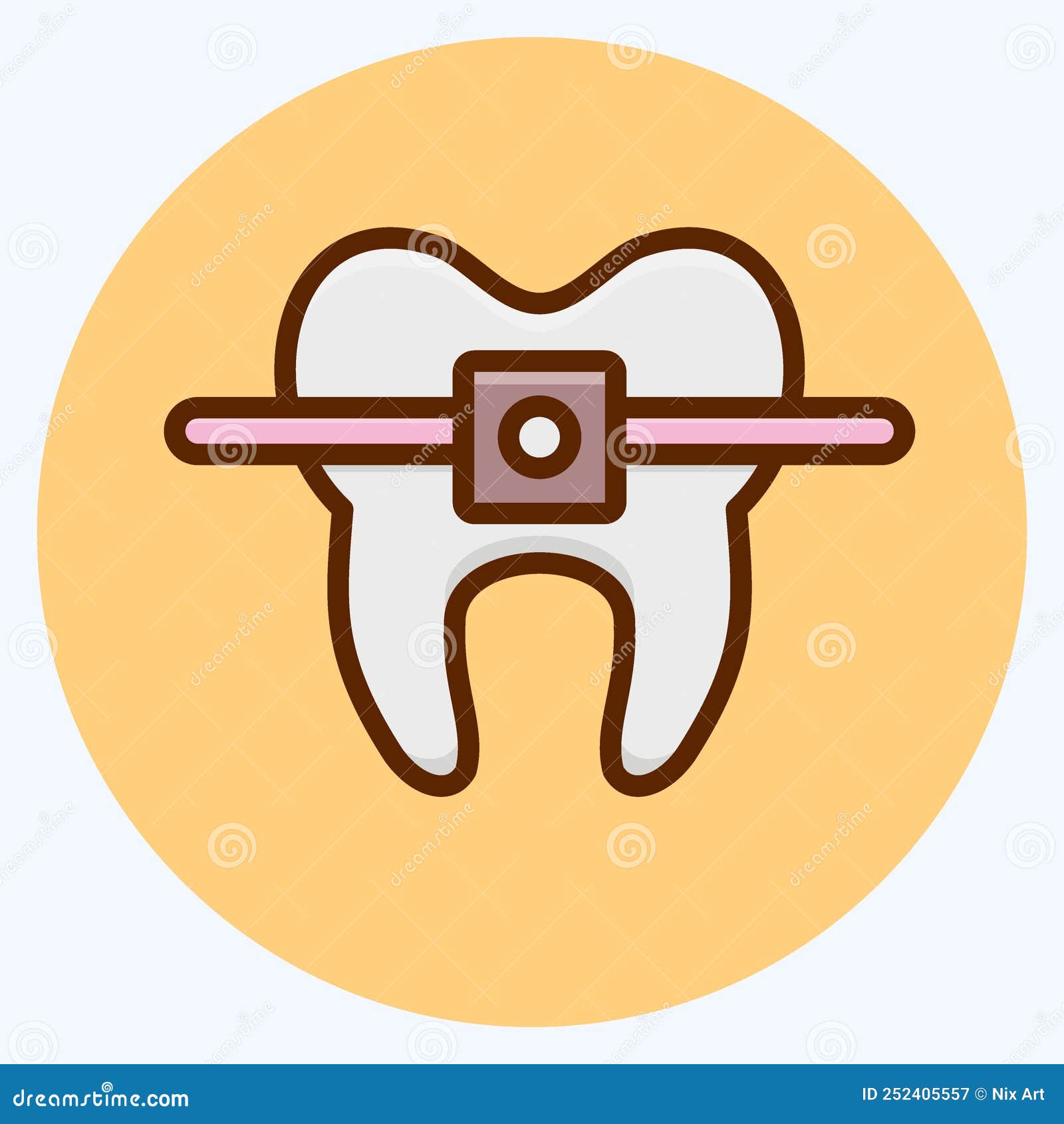 Icon Braces. Suitable for Medicine Symbol. Flat Style. Simple Design ...