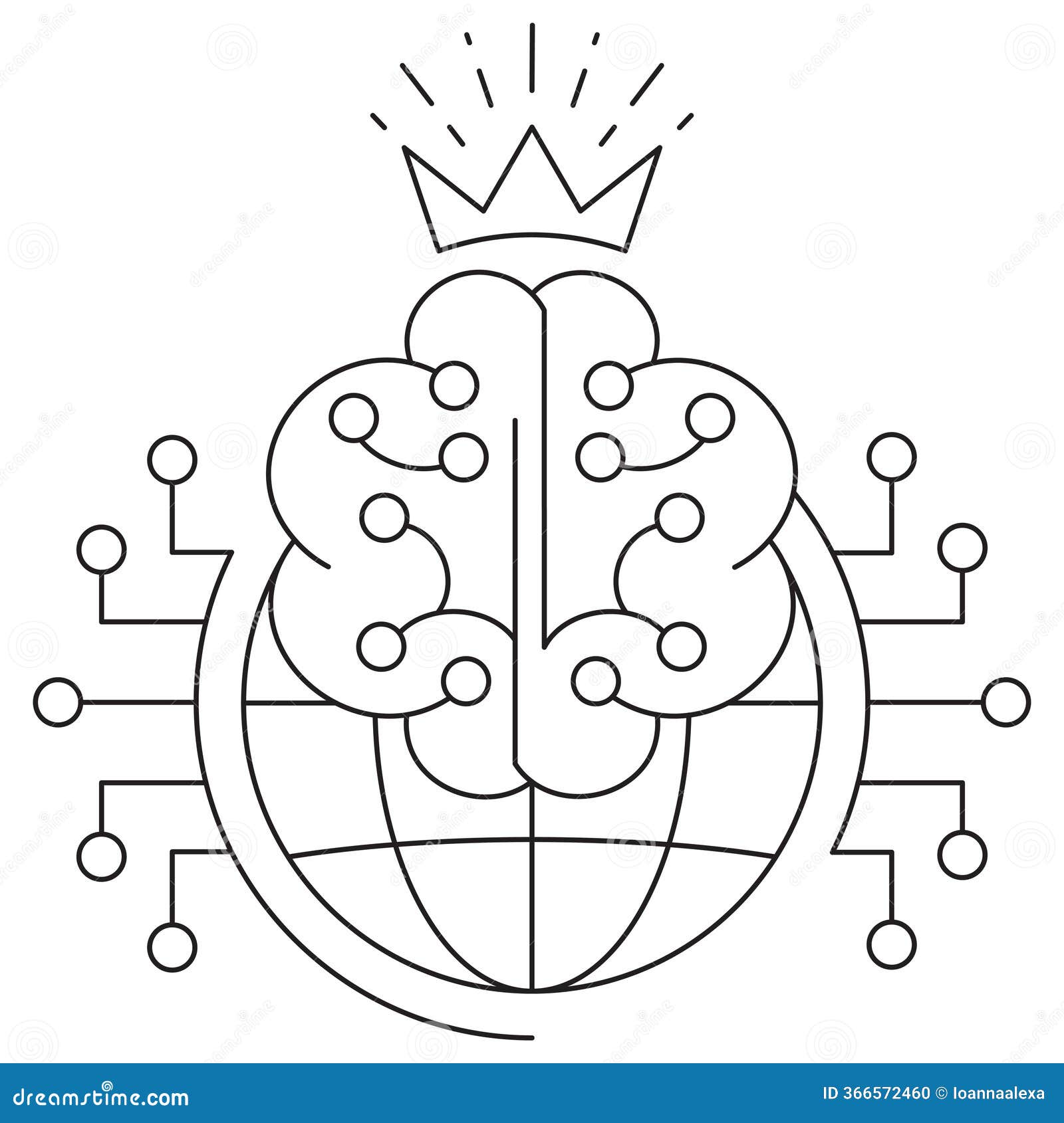 Superintelligence Icon Vector Illustration. Flat Outline Cartoon ...