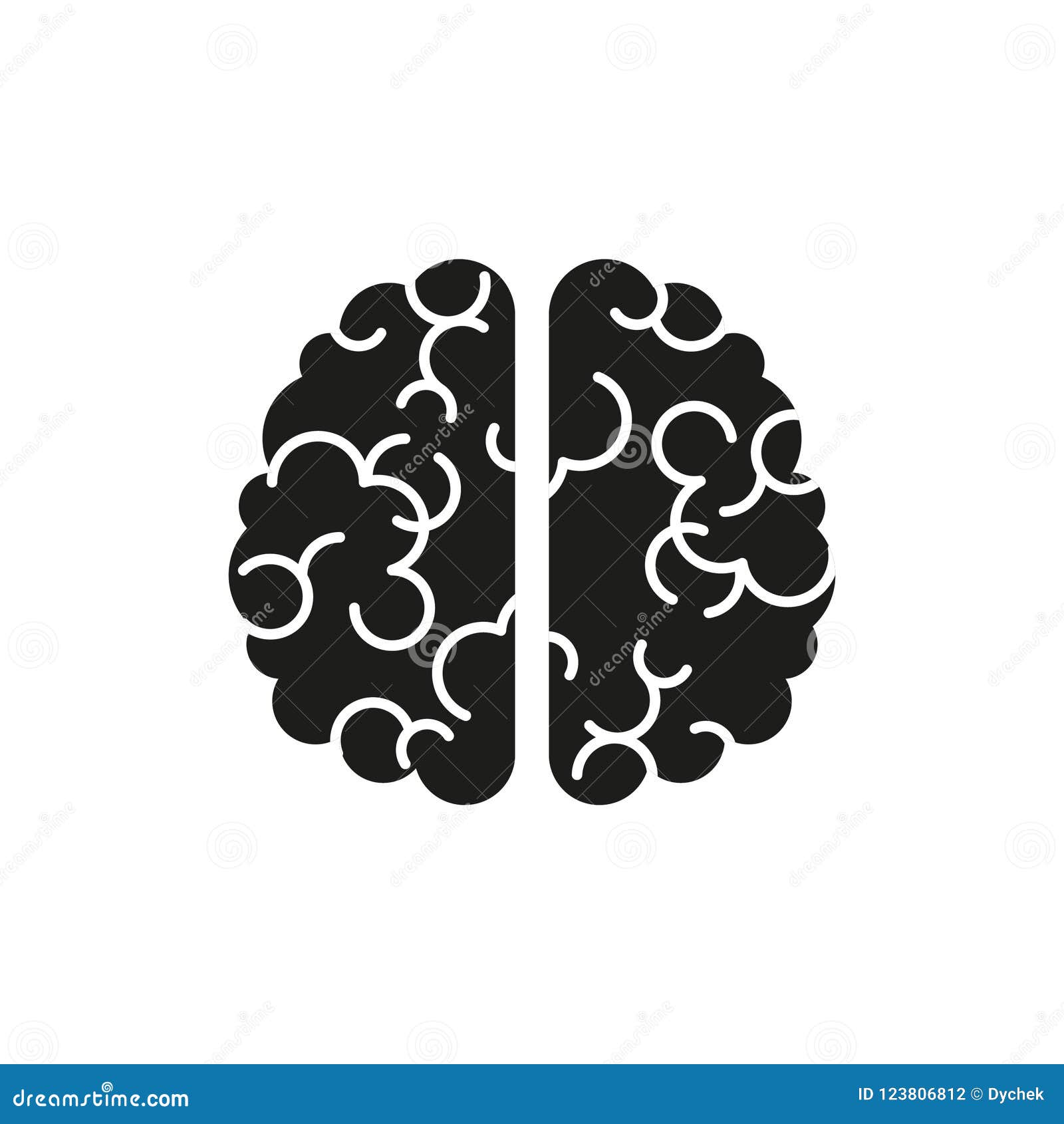 The Icon of the Brain. Simple Vector Illustration. Stock Vector ...