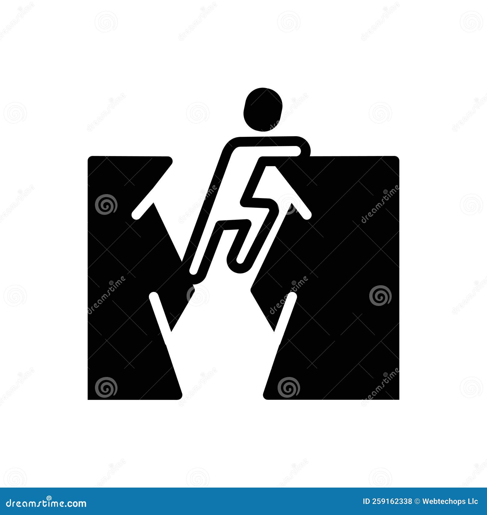 Black Solid Icon for Brave, Courageous and Valiant Stock Vector ...