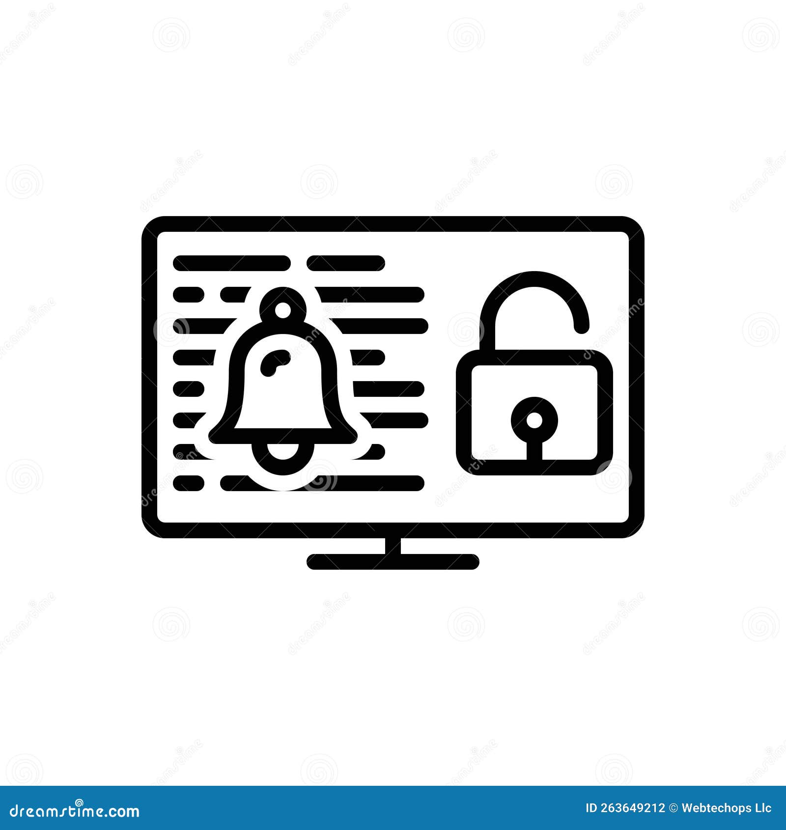 Black Line Icon for Breach, Infringement and Contravention Stock Vector ...
