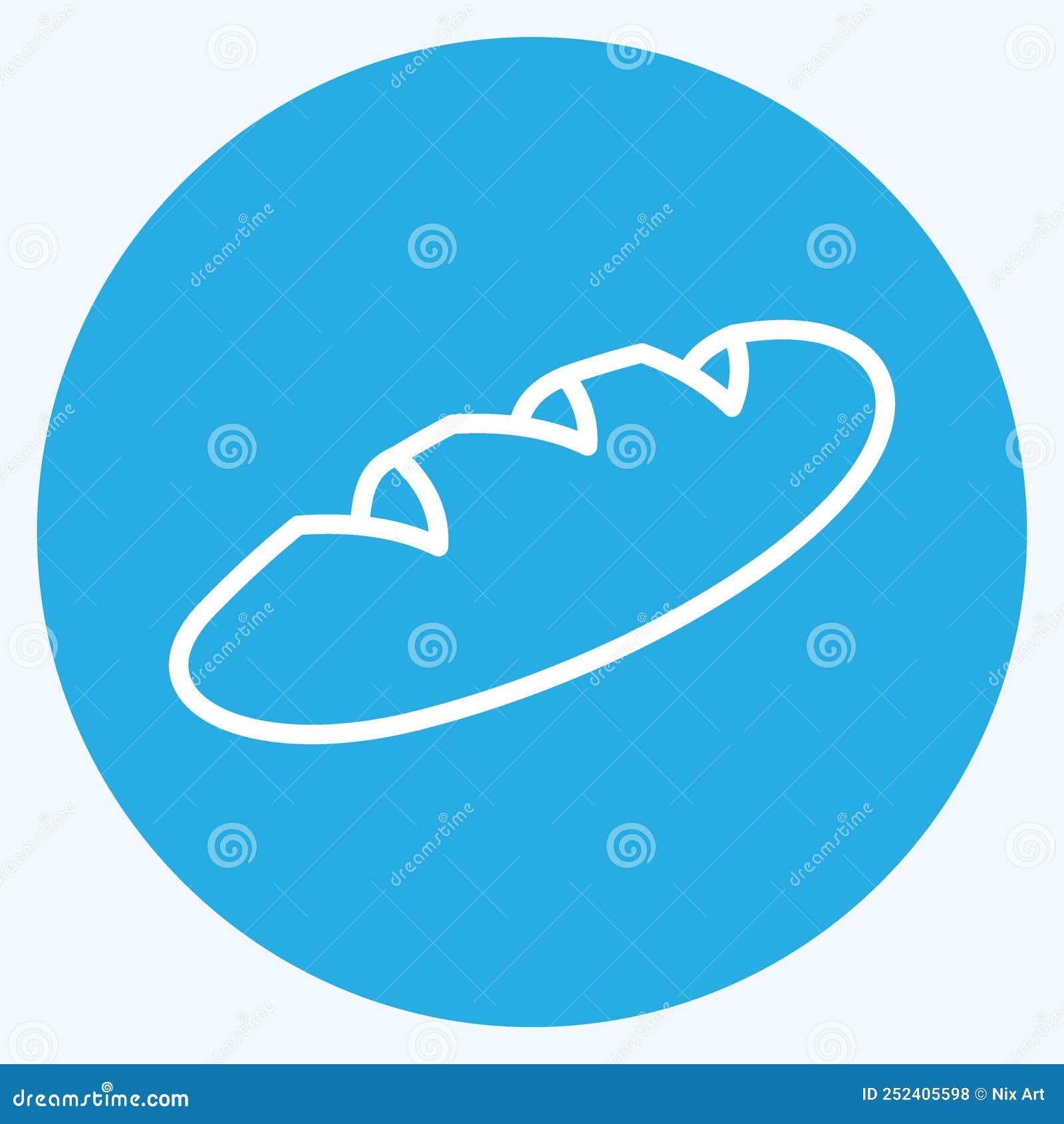 Icon Bread. Suitable for Bakery Symbol. Blue Eyes Style. Simple Design ...