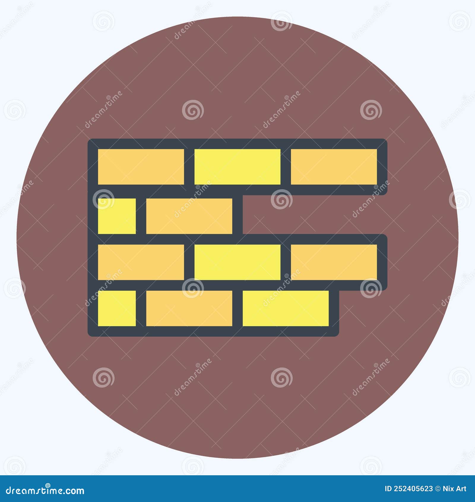 Icon Brickwork. Suitable for Building Symbol. Color Mate Style. Simple ...