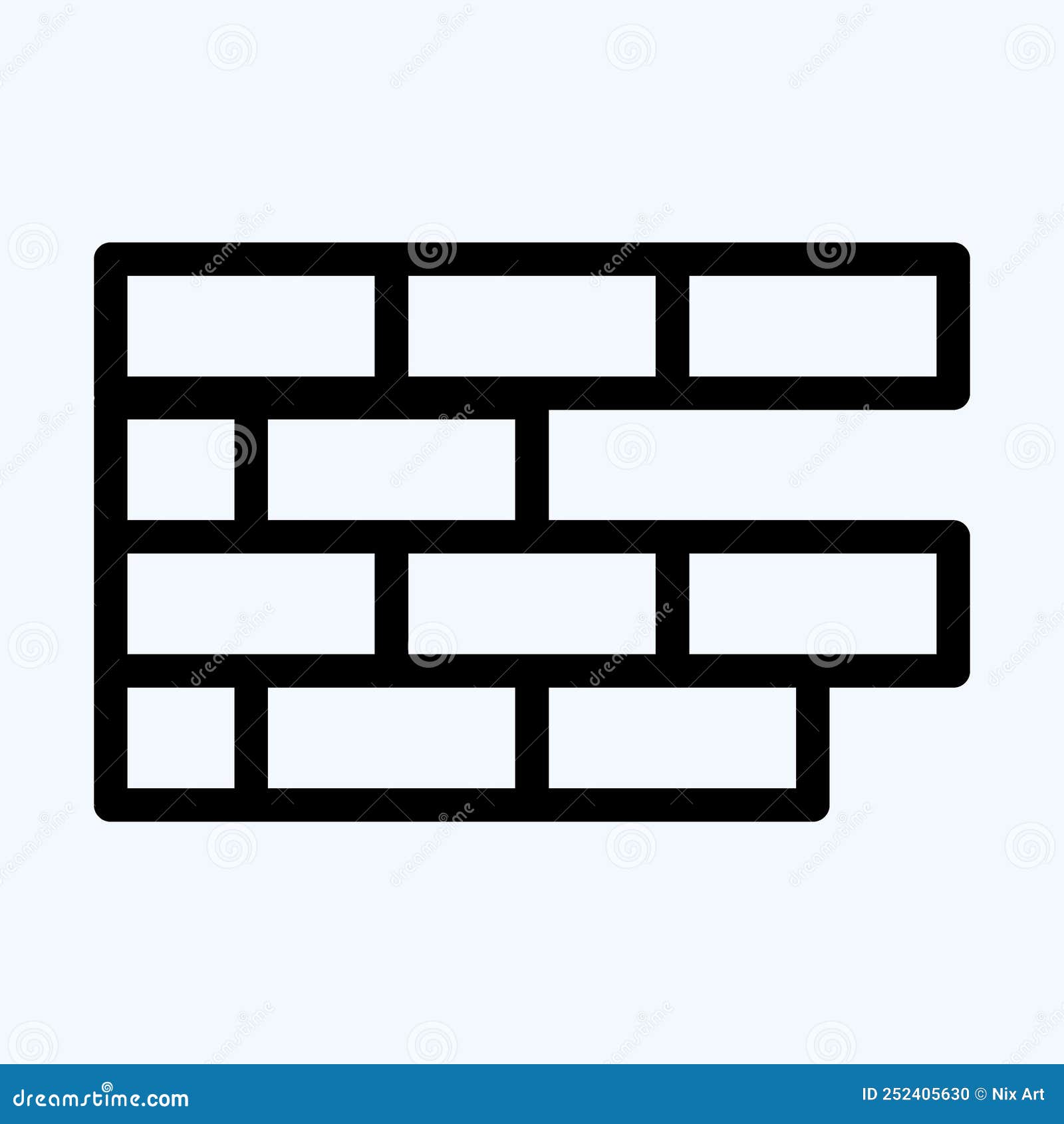 Icon Brickwork. Suitable for Building Symbol. Line Style. Simple Design ...