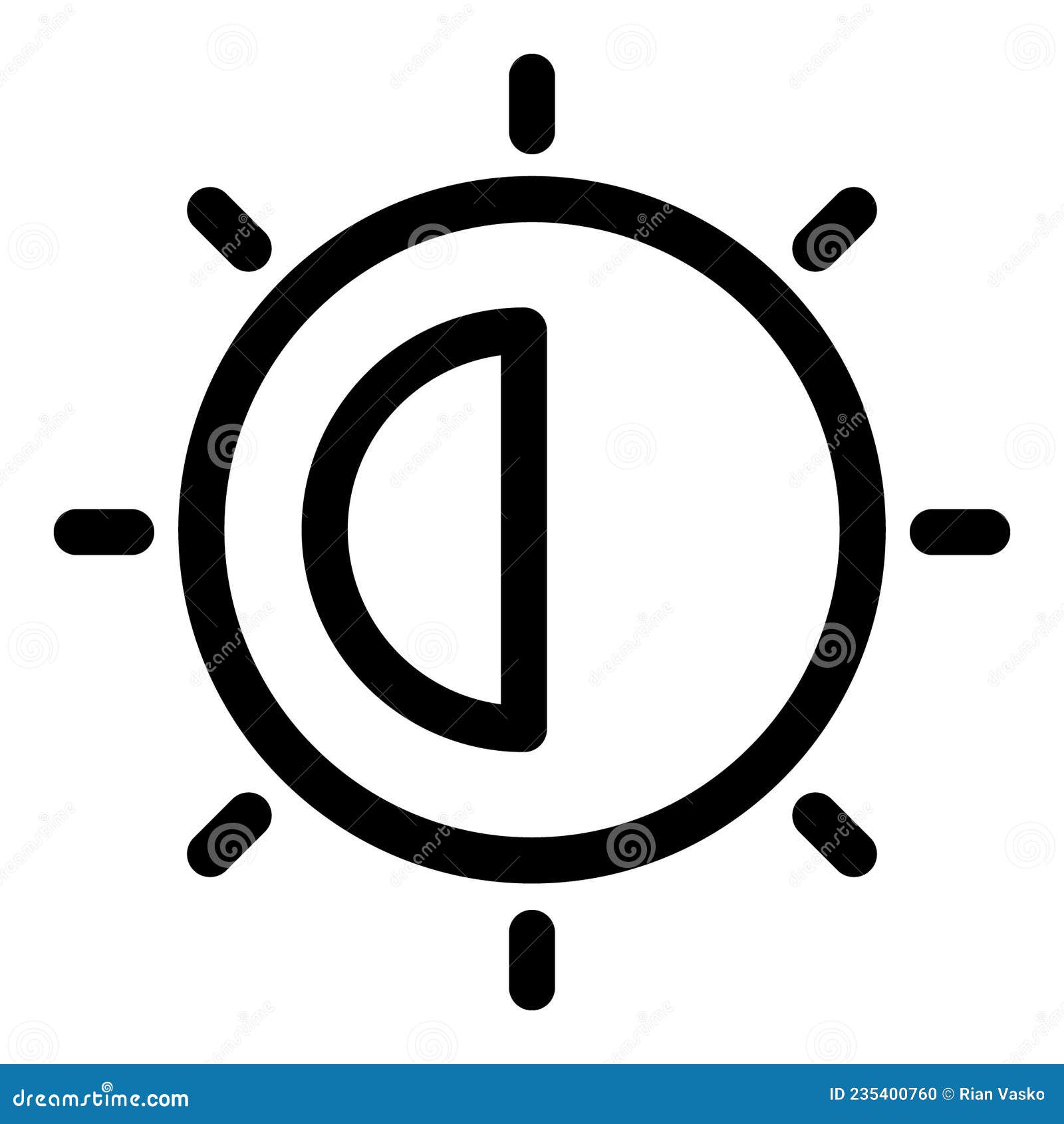 Brightness Level 3 stock vector. Illustration of cart - 235400760