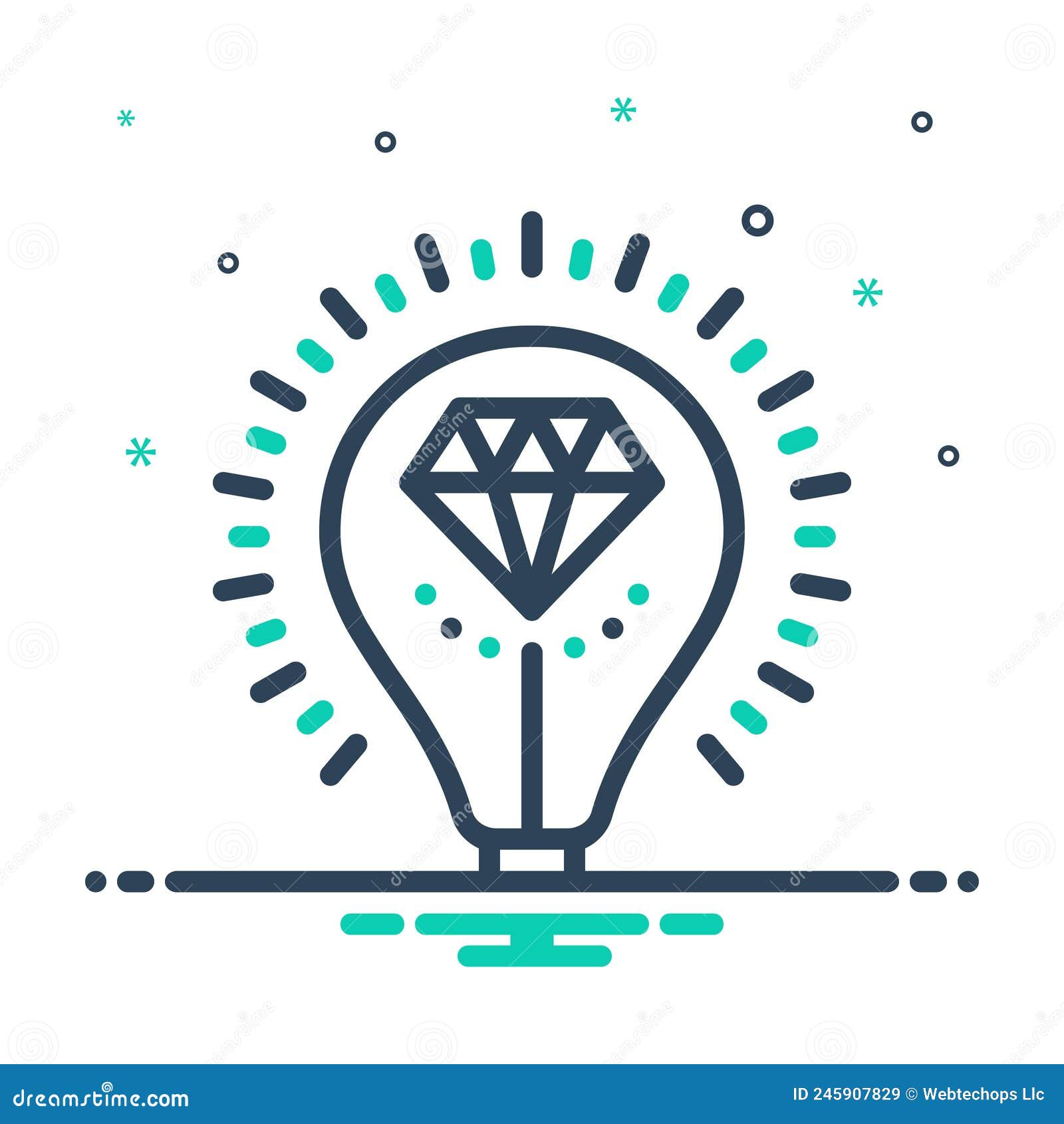 Brilliant Bright Light And Dark Diamond Star Symbol Icon Logo Insignia ...