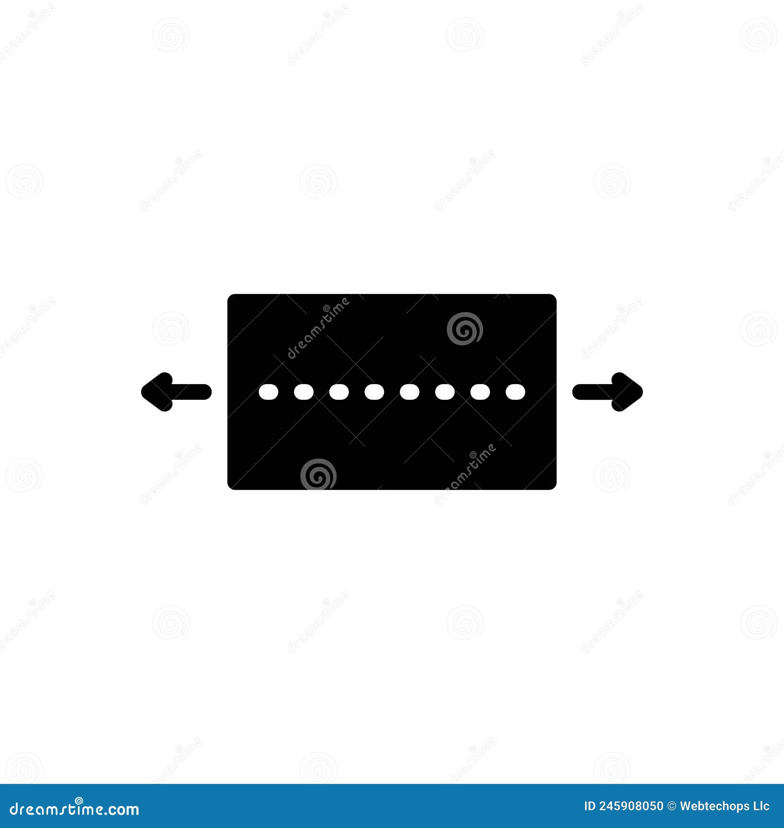 Black Solid Icon for Broad, Wide and Large Stock Vector - Illustration ...