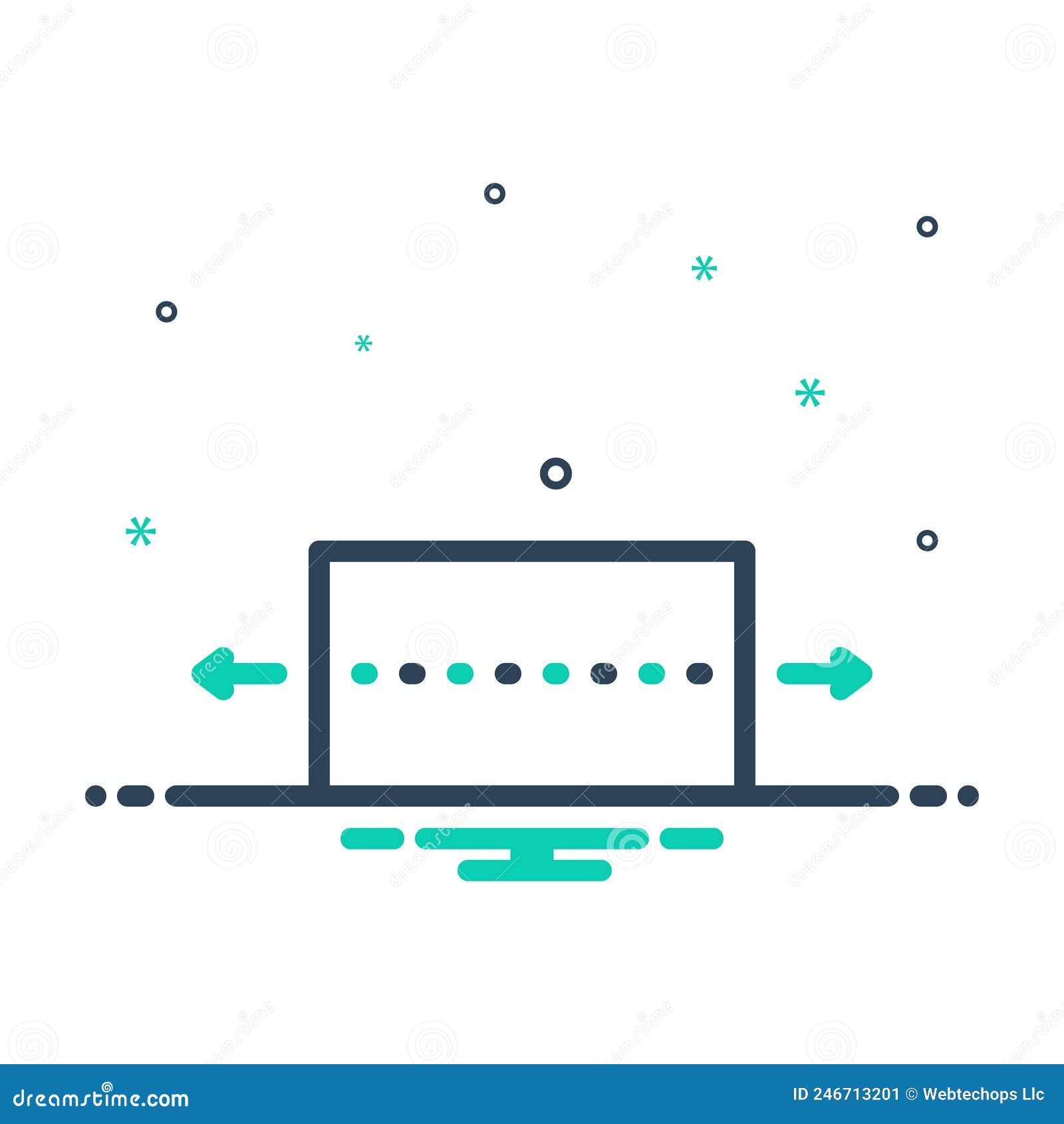 Mix Icon for Broad, Wide and Large Stock Illustration - Illustration of ...