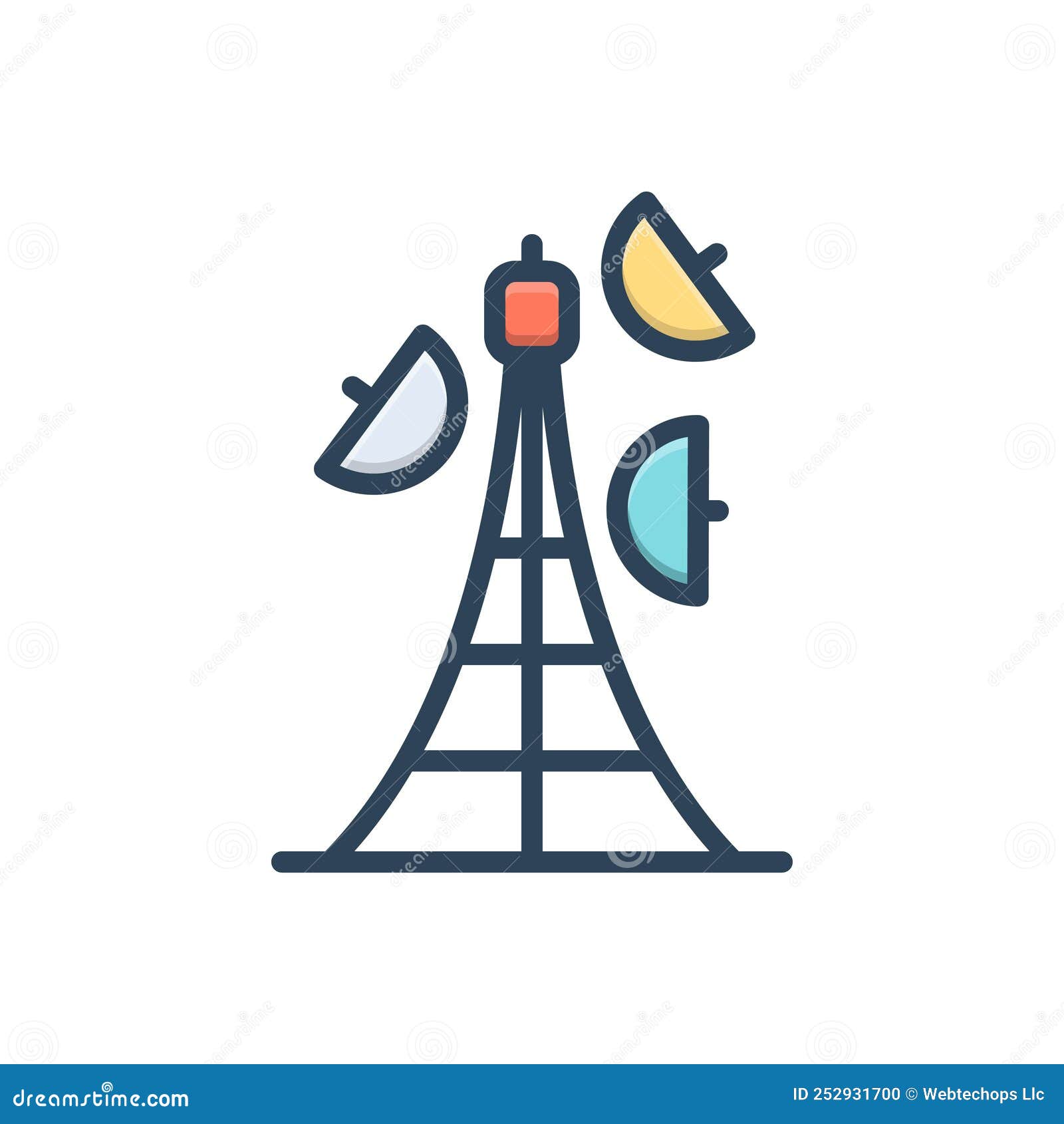 Color Illustration Icon for Broadcasting, Propagation and Transmission ...