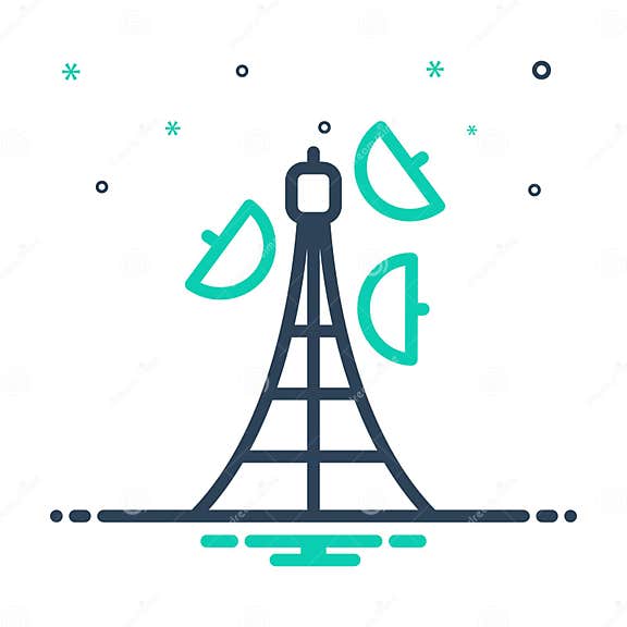 Mix Icon for Broadcasting, Propagation and Transmission Stock Vector ...