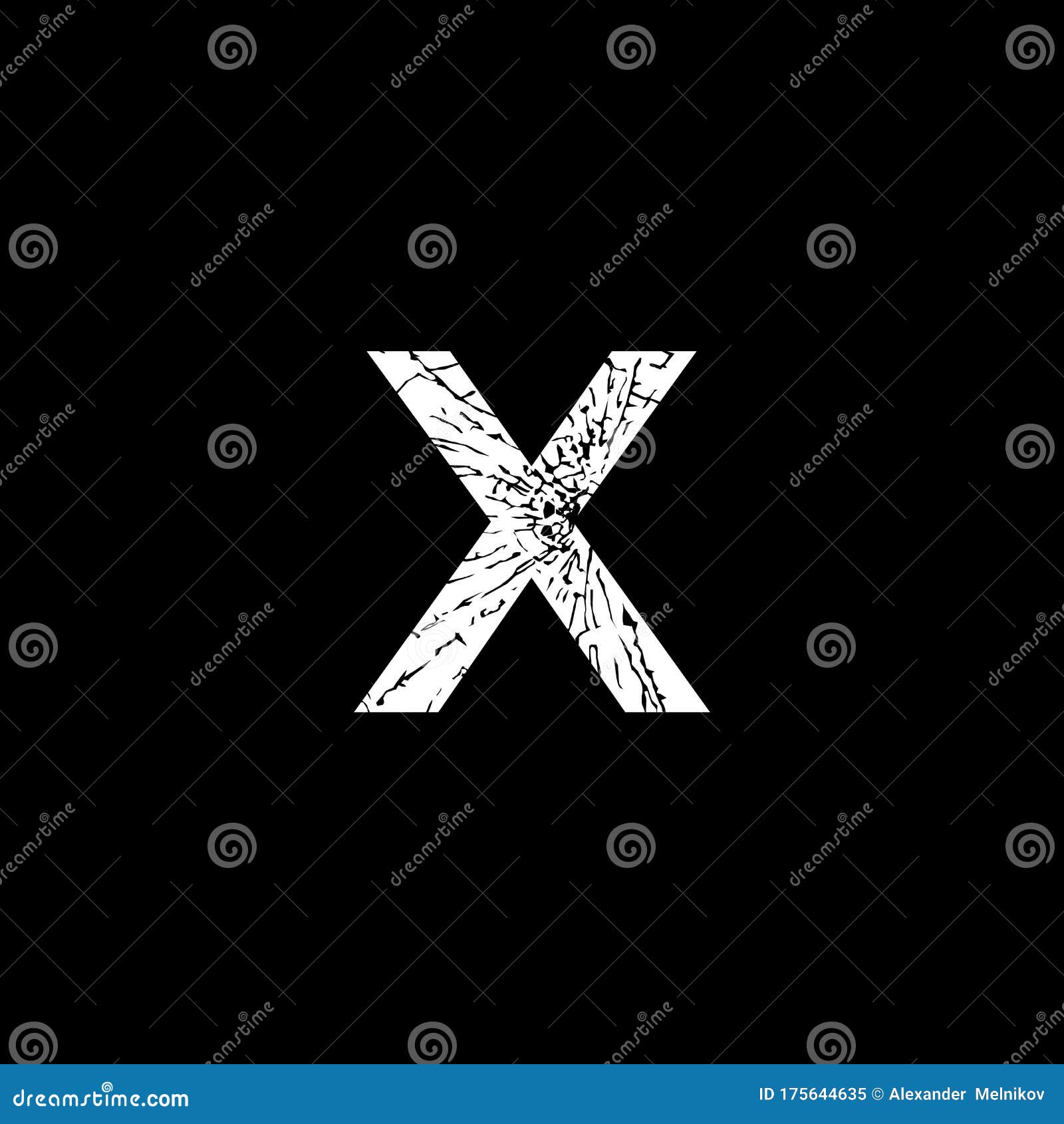 Icon of Broken X Sign. Vector Illustration Eps 10 Stock Illustration ...
