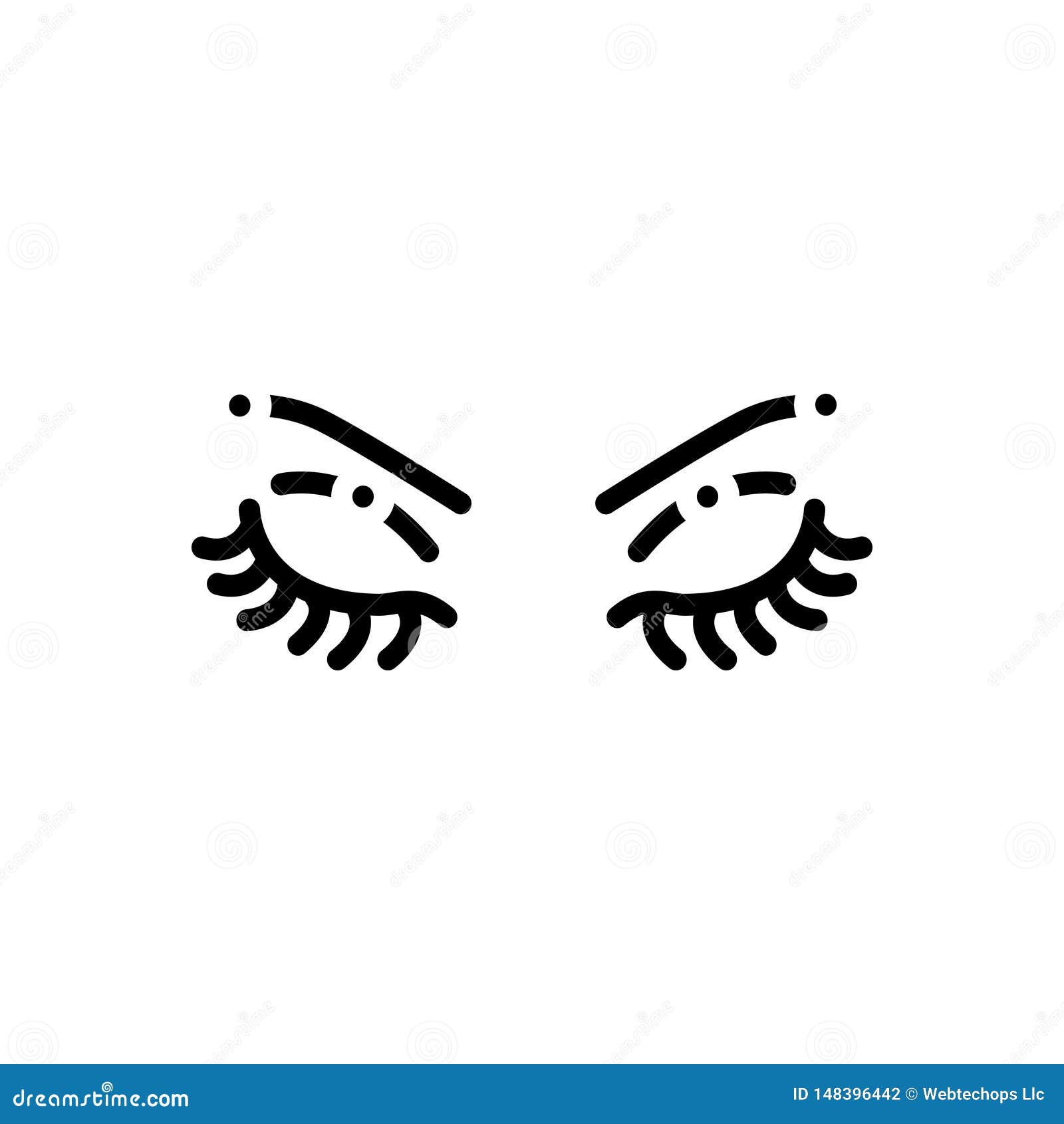 Black Solid Icon for Brow, Eyebrow and Glamour Stock Vector ...