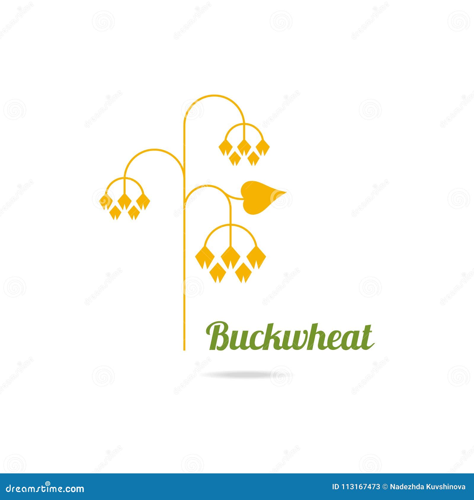 Icon of buckwheat. stock vector. Illustration of hand - 113167473