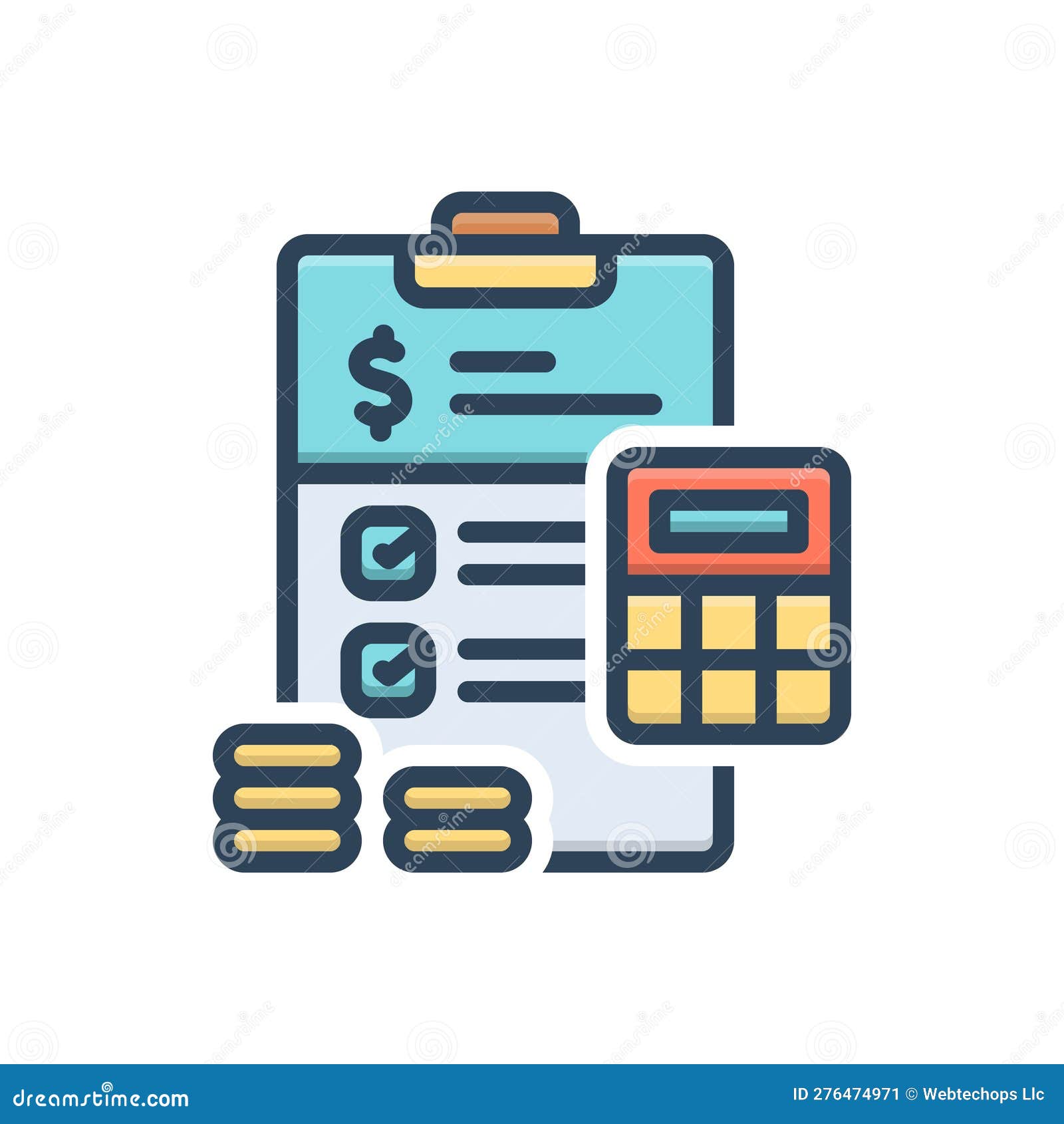 Color Illustration Icon for Budget, Financial Plan and Banking Stock ...
