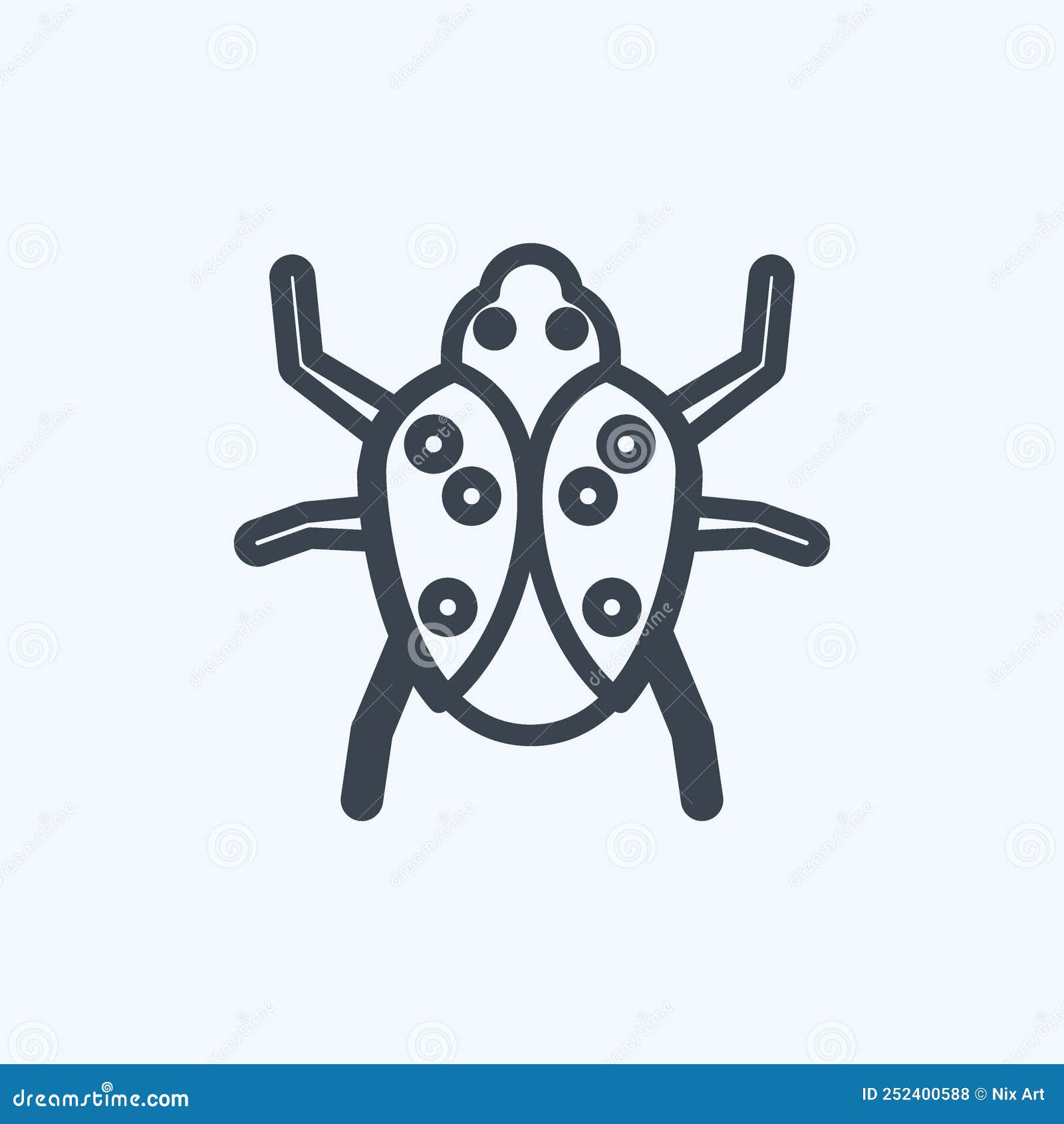 Icon Bug. Suitable for Animal Symbol. Line Style. Simple Design ...