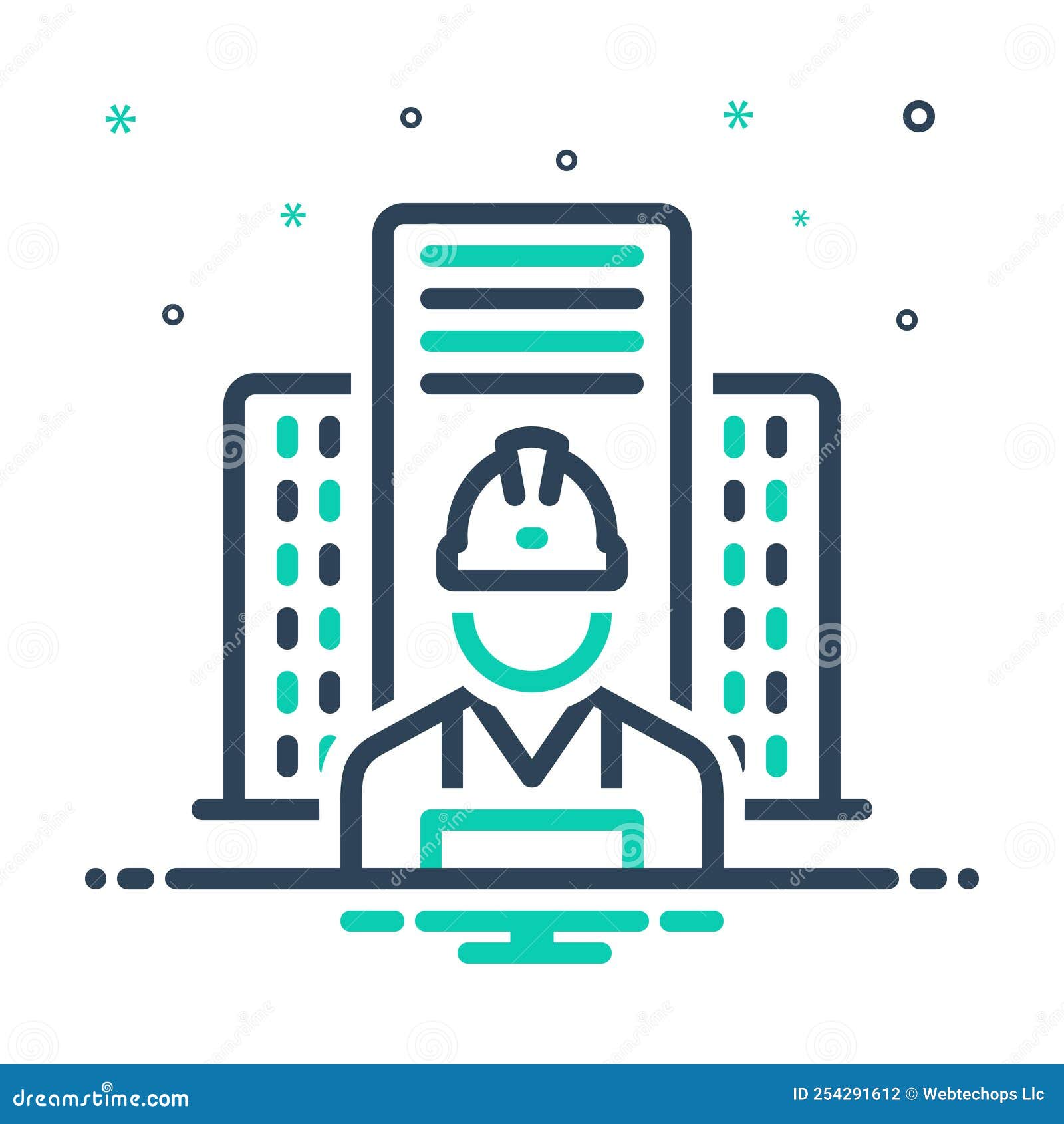 Mix Icon for Builders, Architect and Designer Stock Vector ...