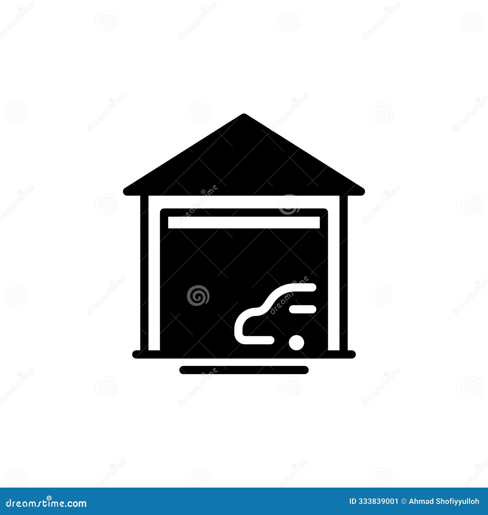 Icon Building Car Garage Symbols Architecture Stock Illustration ...