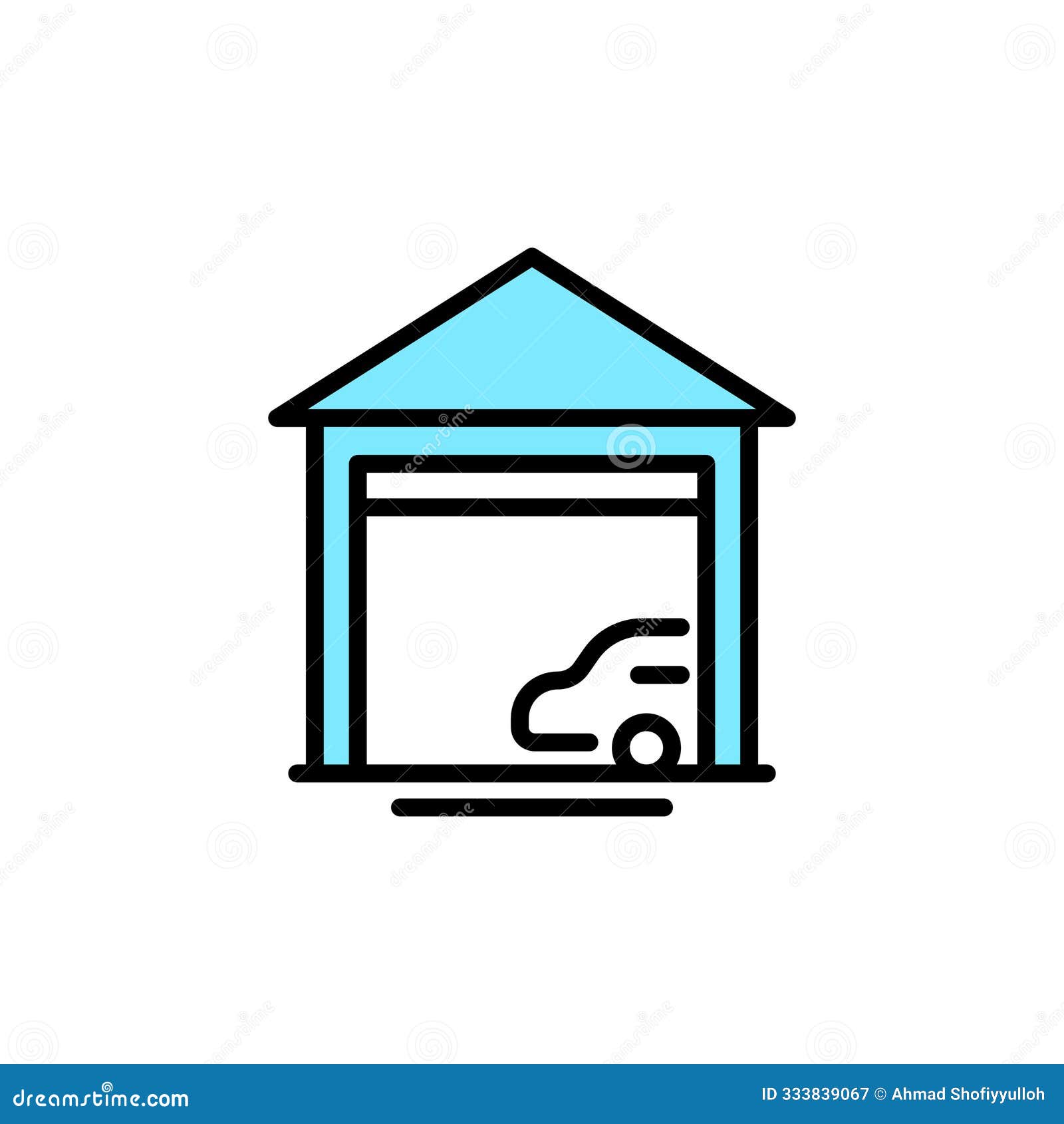 Icon Building Car Garage Symbols Architecture Stock Illustration ...