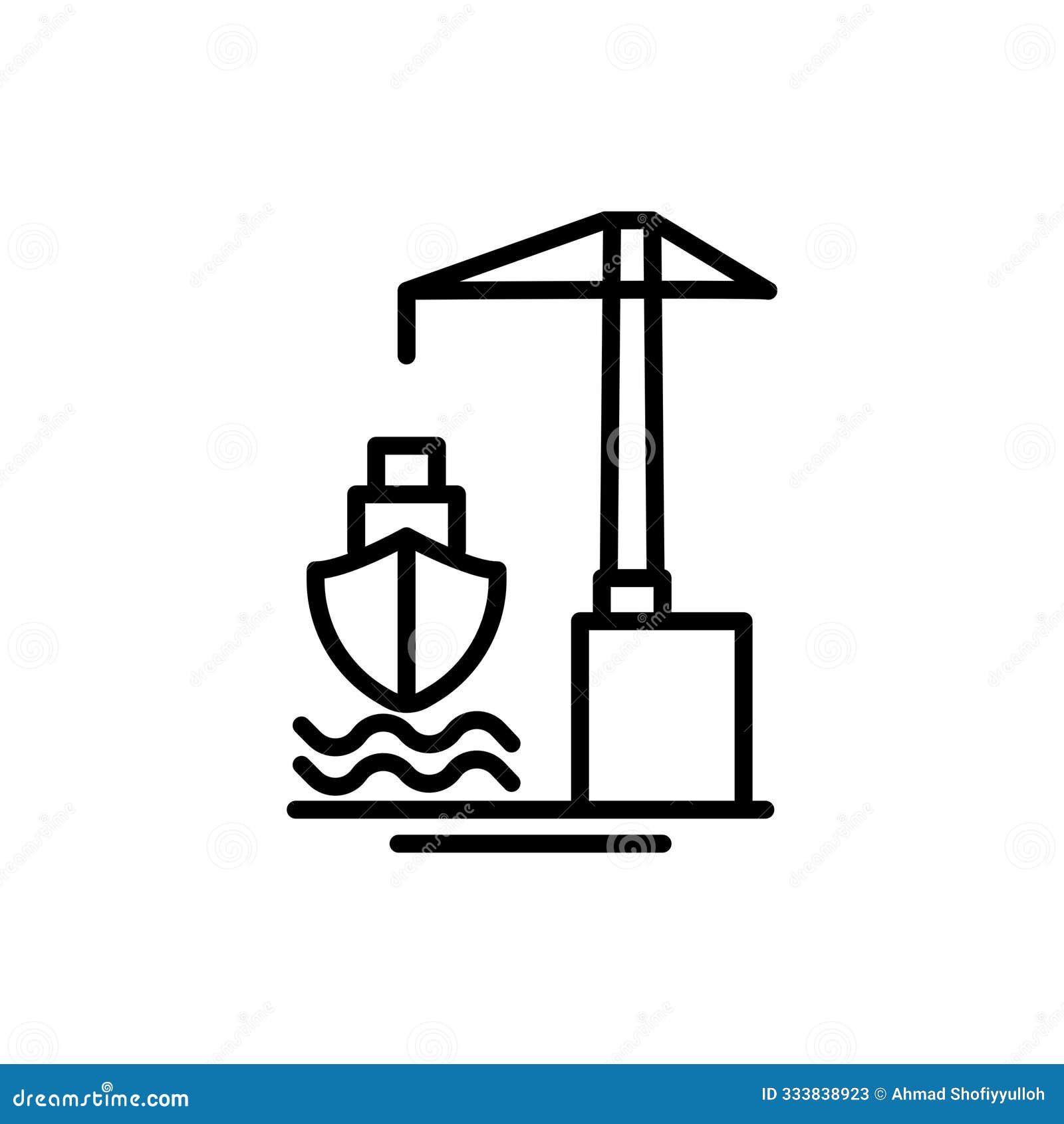 Icon Building Harbor Symbols Architecture Stock Illustration ...