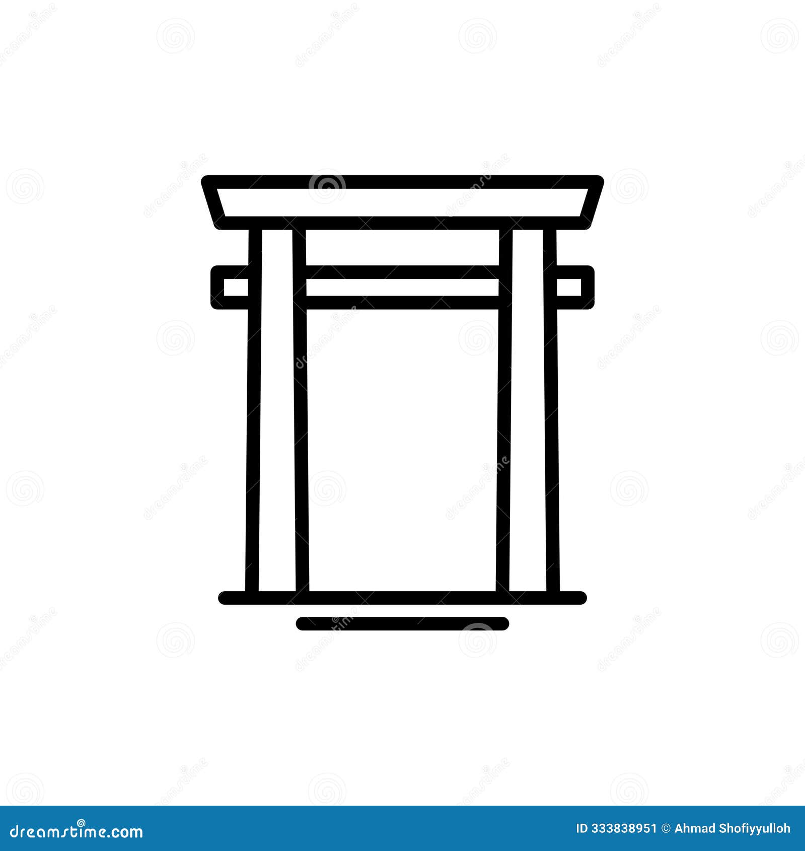 Icon Building Japan Big Gate Symbols Architecture Stock Illustration ...