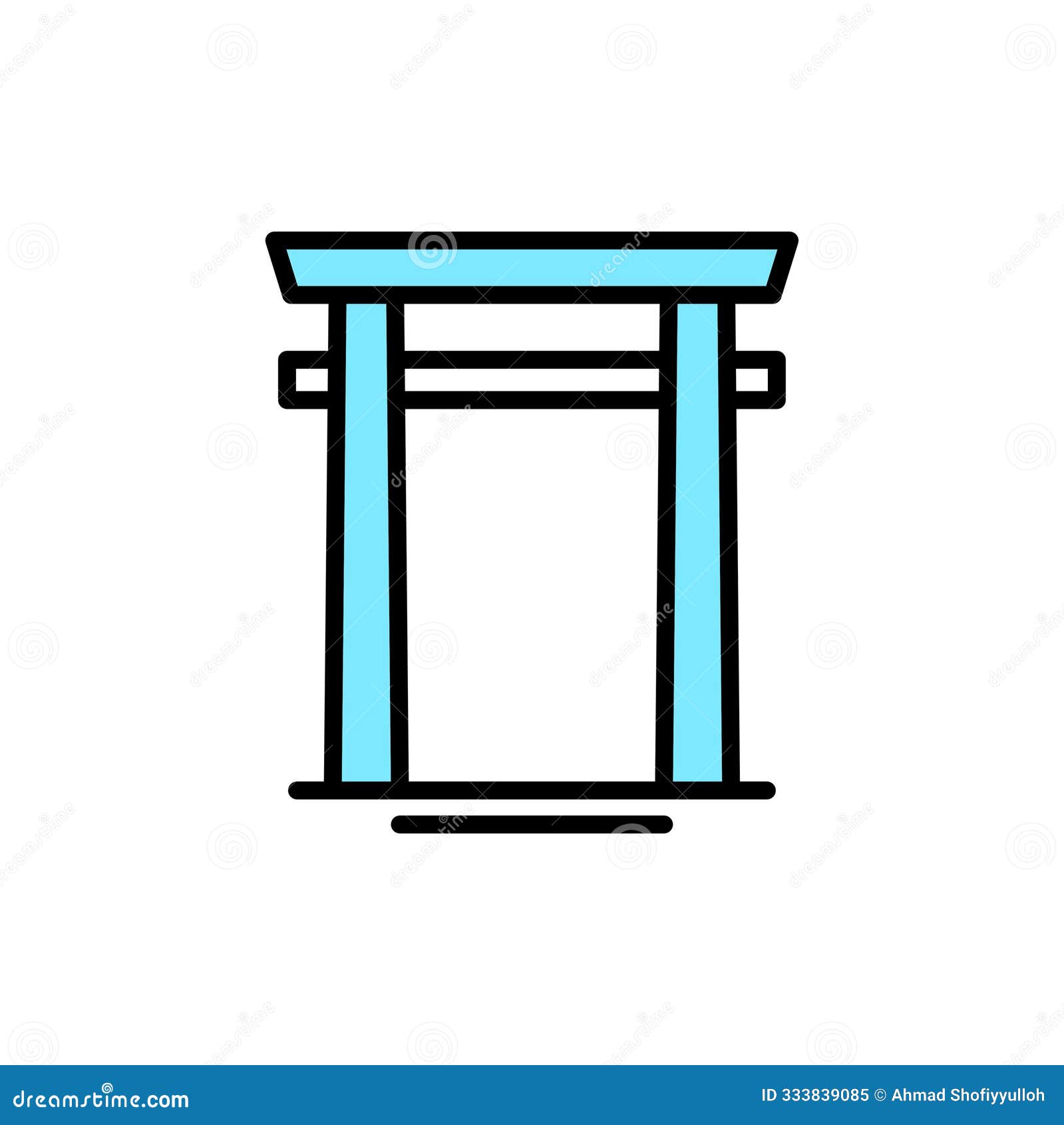 Icon Building Japan Big Gate Symbols Architecture Stock Illustration ...