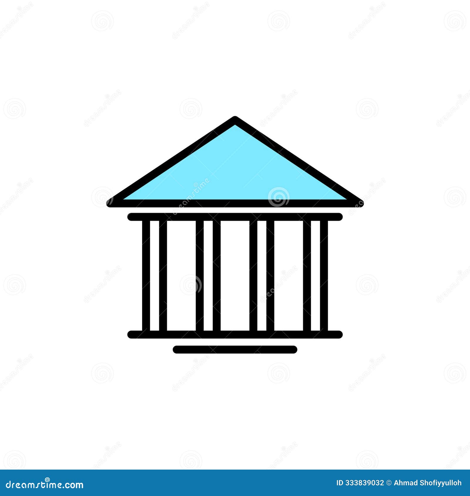 Icon Building Museum Symbols Architecture Stock Illustration ...