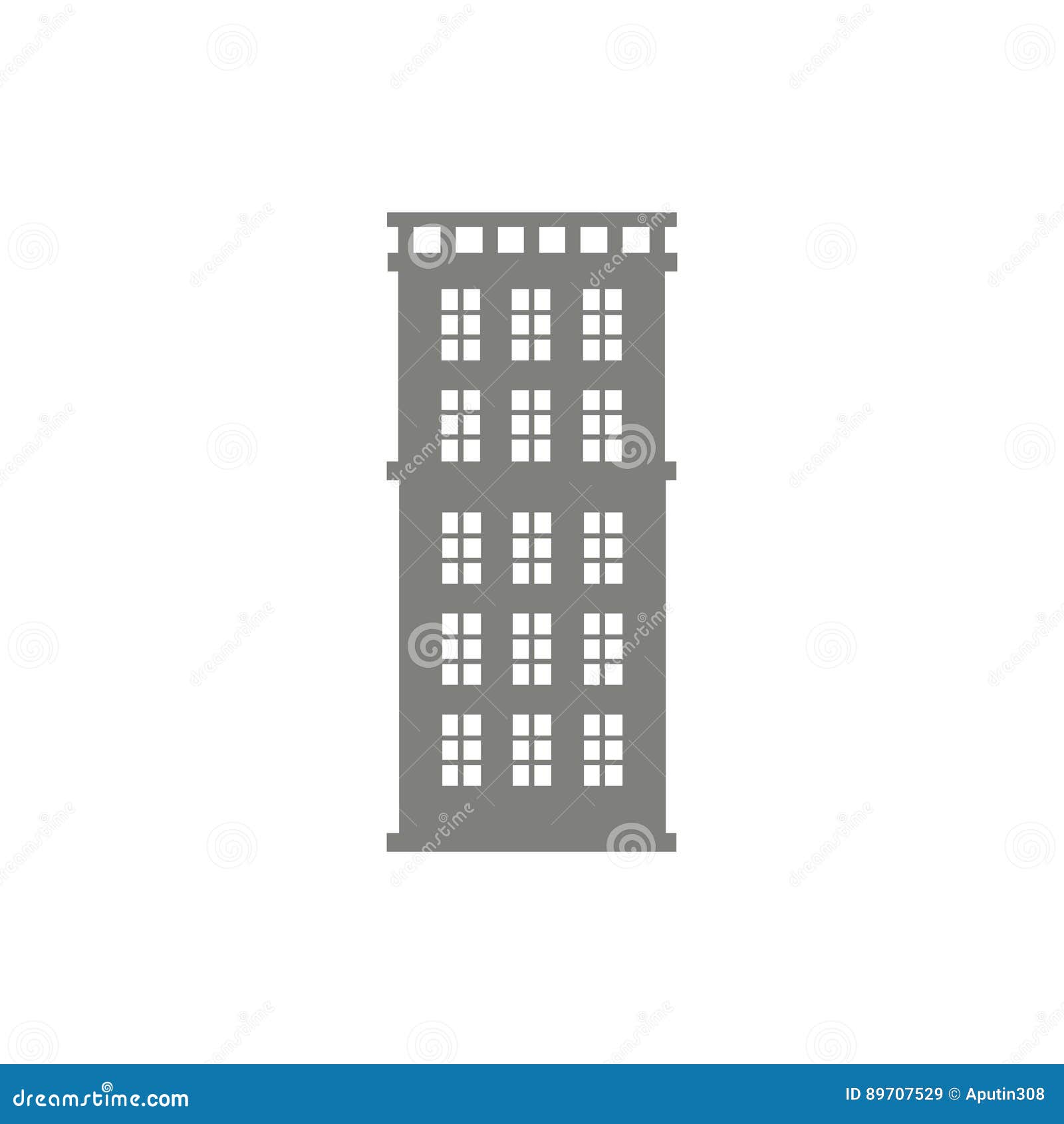 Icon building vector stock vector. Illustration of green - 89707529