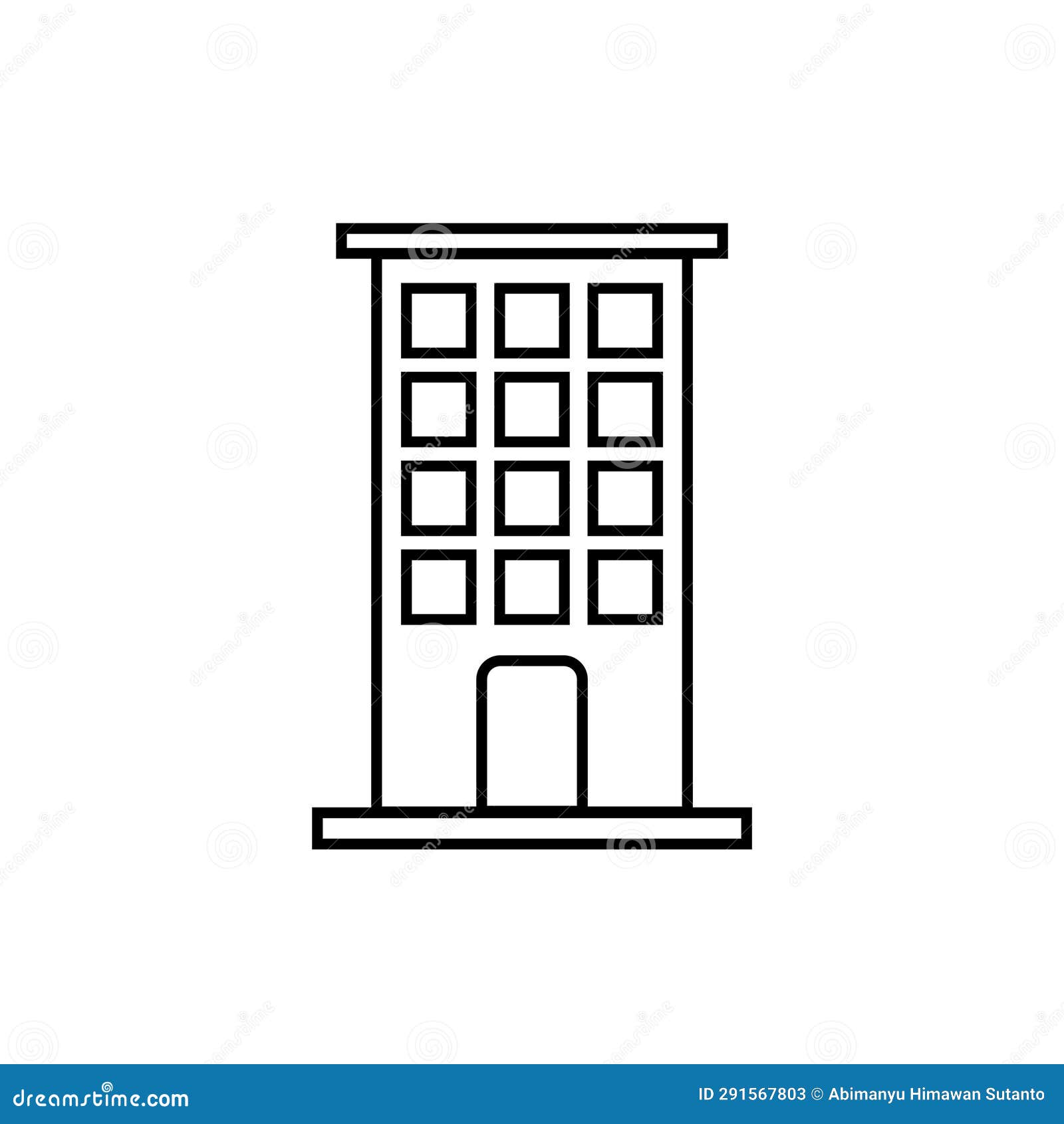 Icon building vector stock illustration. Illustration of symbol - 291567803