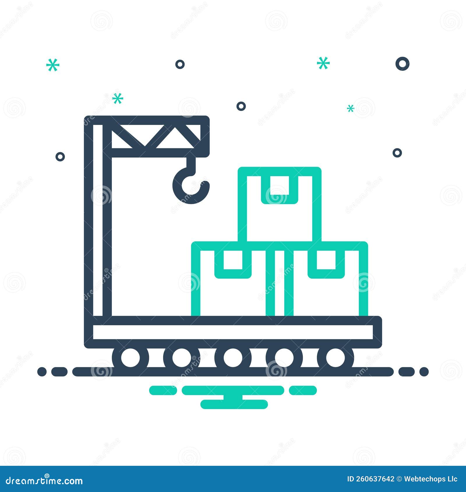 Mix Icon for Bulk, Shipment and Quantity Stock Vector - Illustration of ...