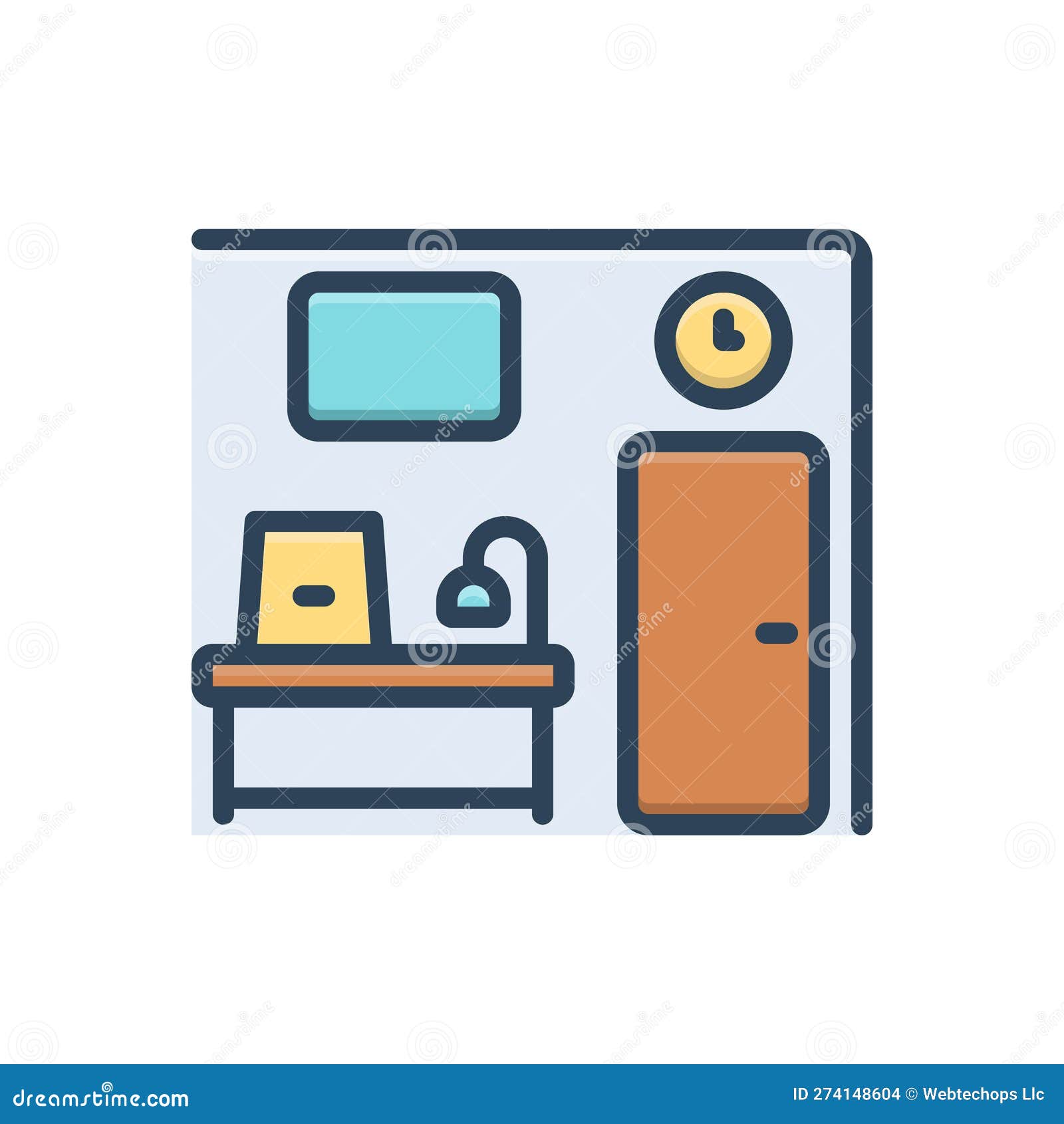 Color Illustration Icon for Bureau, Office and Workspace Stock ...