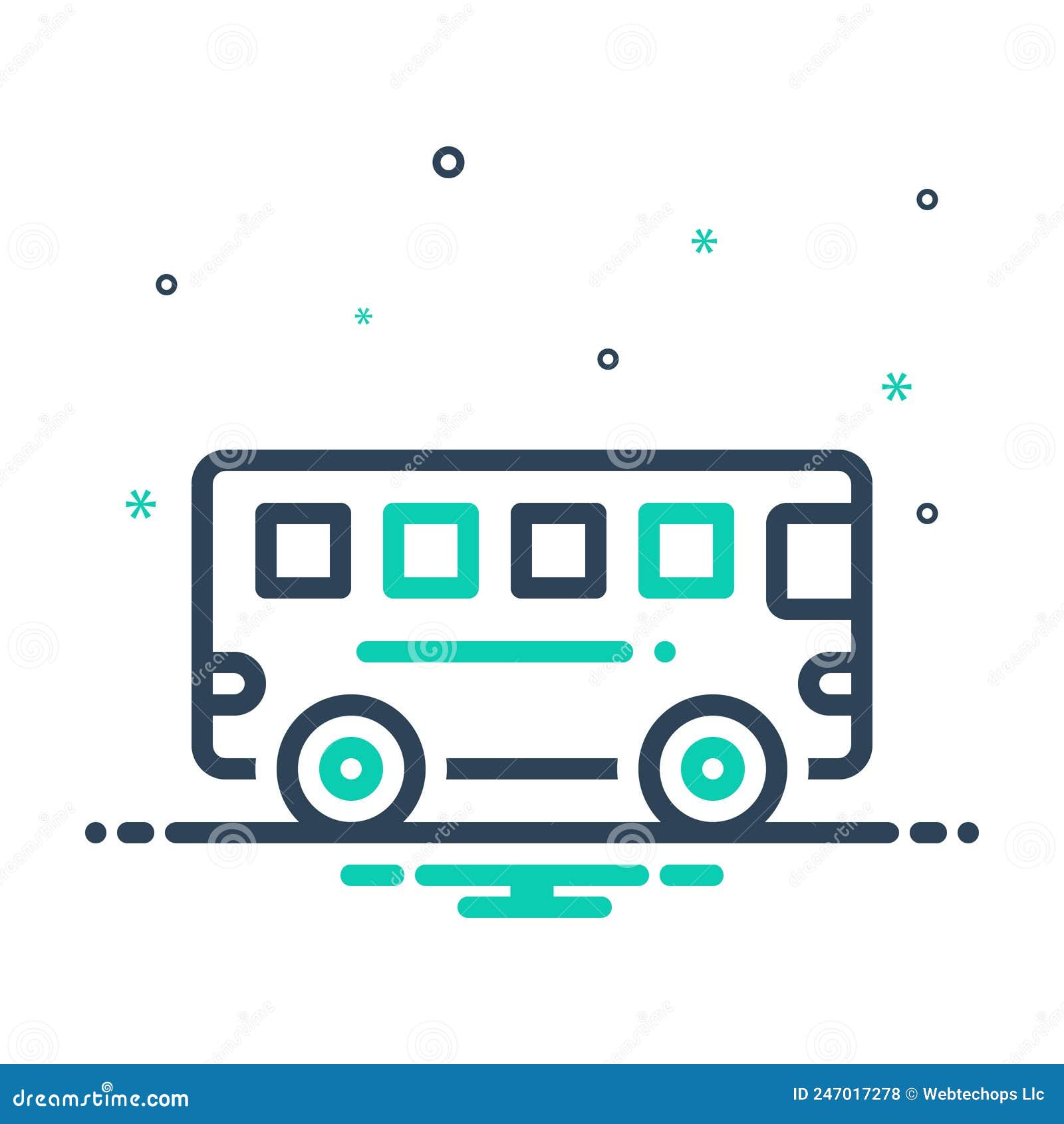 Mix Icon for Bus, Transport and Commercial and Passenger Stock Vector ...
