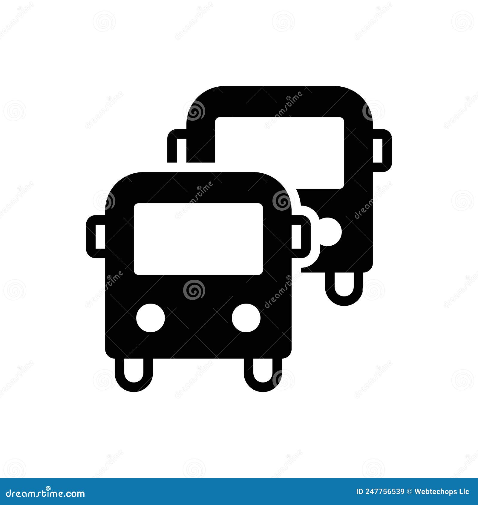 Black Solid Icon for Buses, Transport and Commercial Stock Vector ...