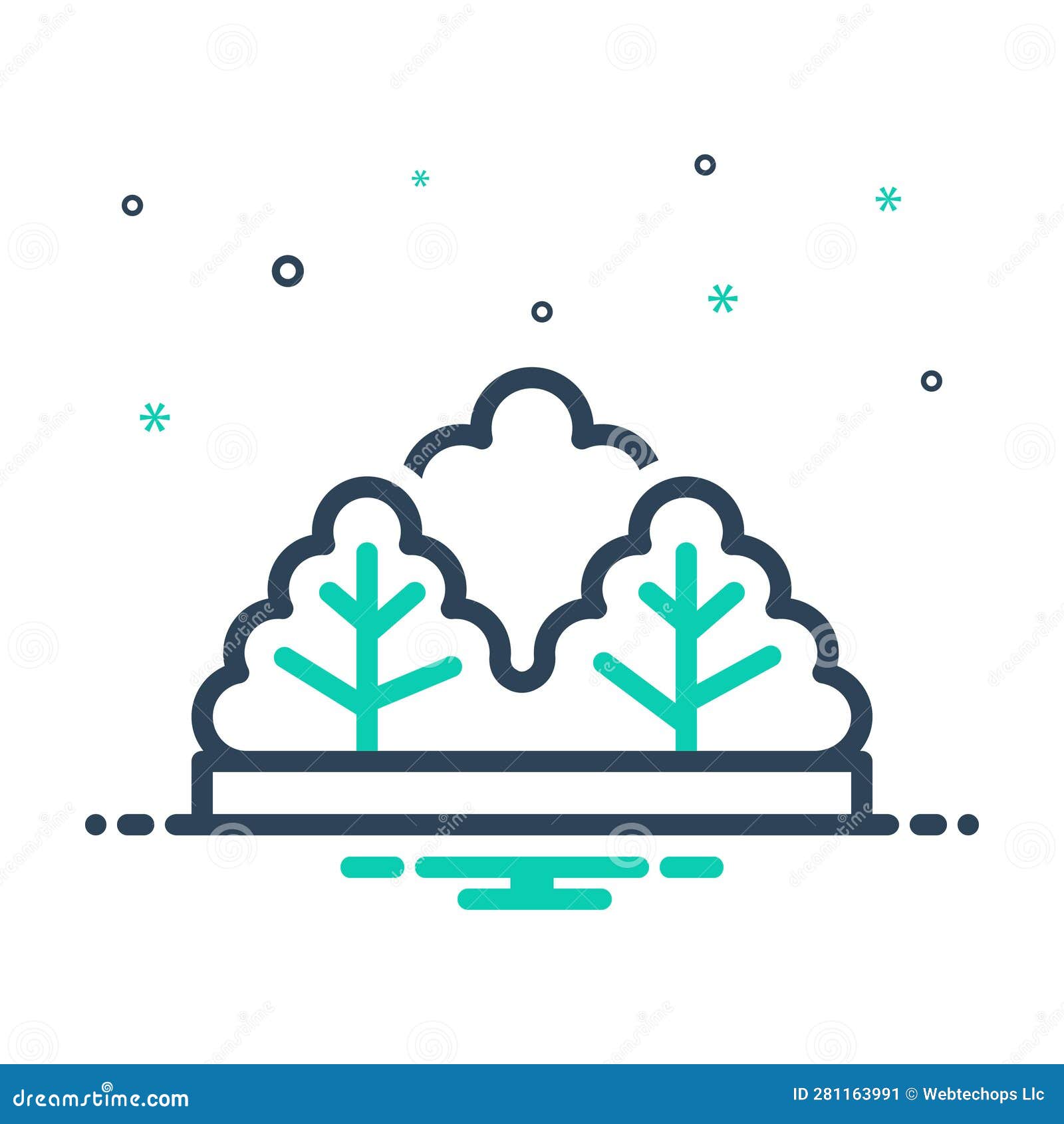 Mix Icon for Bush, Shrub and Ecology Stock Vector - Illustration of ...