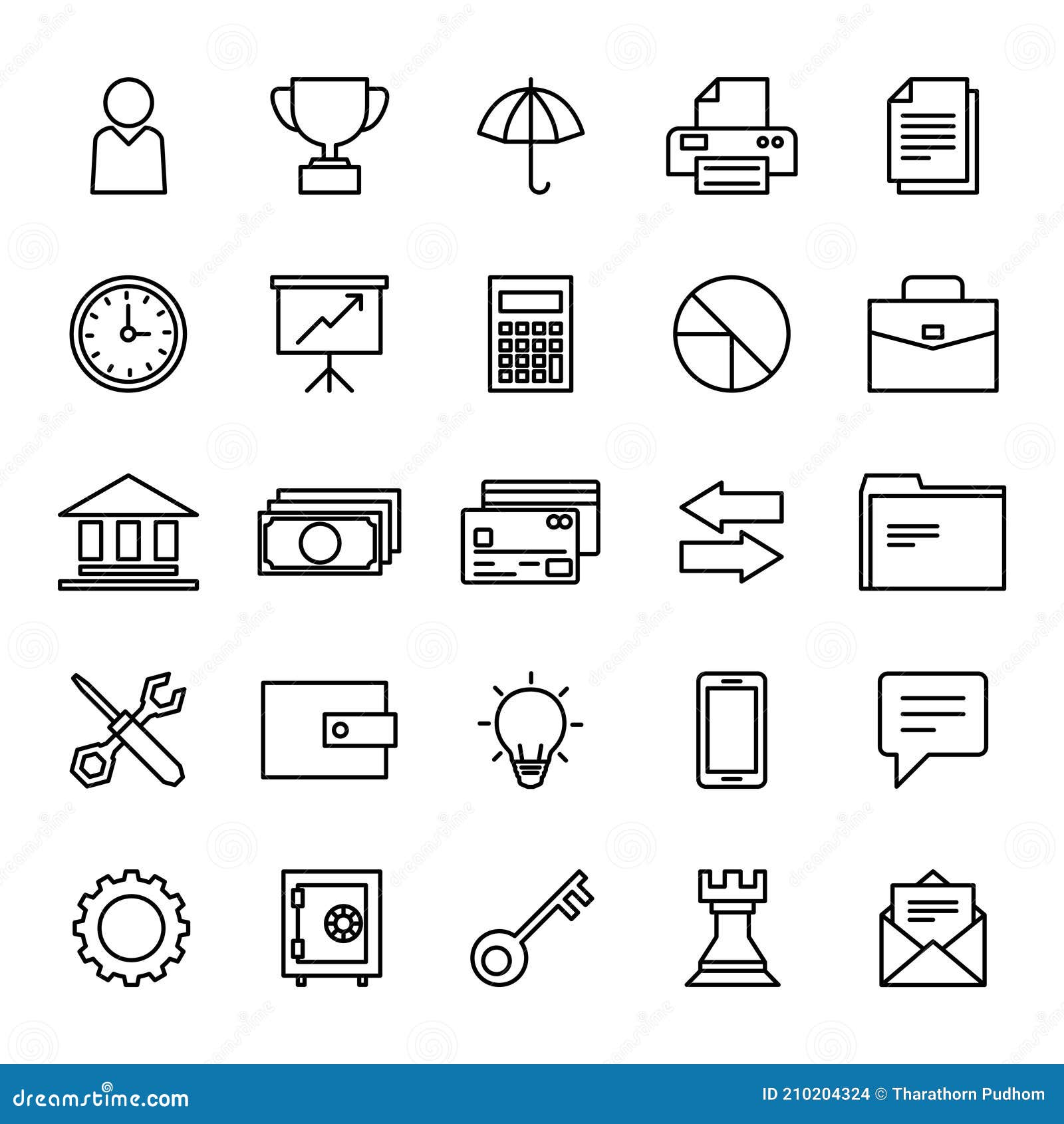 Icon for Business and Finance Work Stock Vector - Illustration of ...