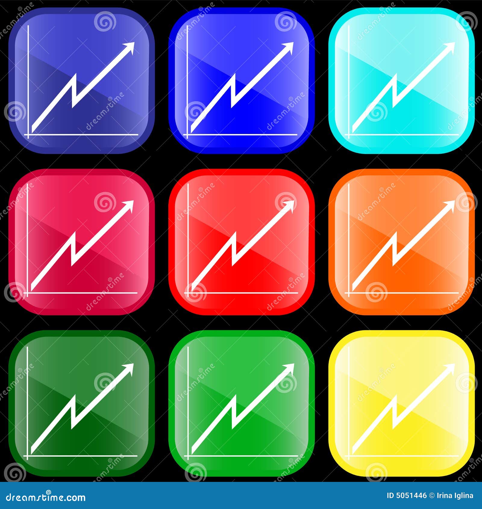 Icon of business graph stock vector. Illustration of chart - 5051446