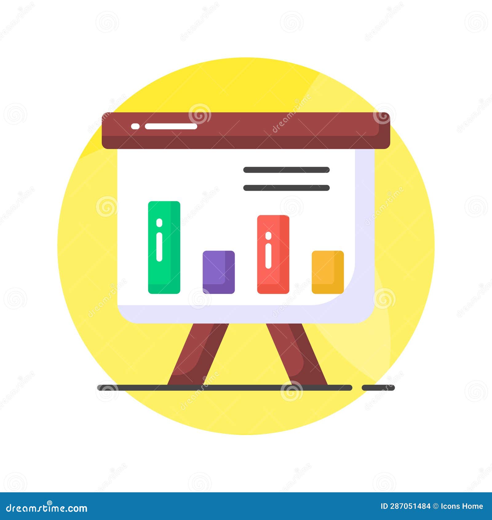 Graphical Presentation Icon Cartoon Vector | CartoonDealer.com #293775177