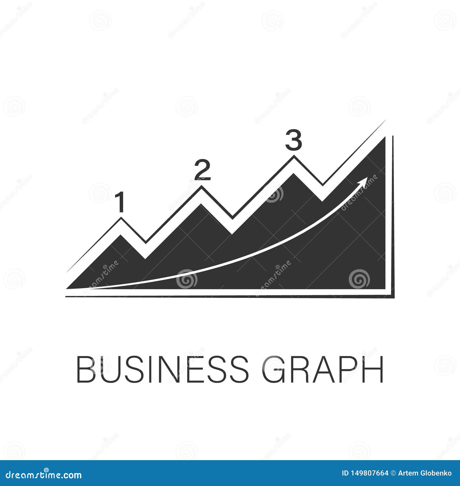 Icon Business Graphics on a White Background. Stock Vector ...