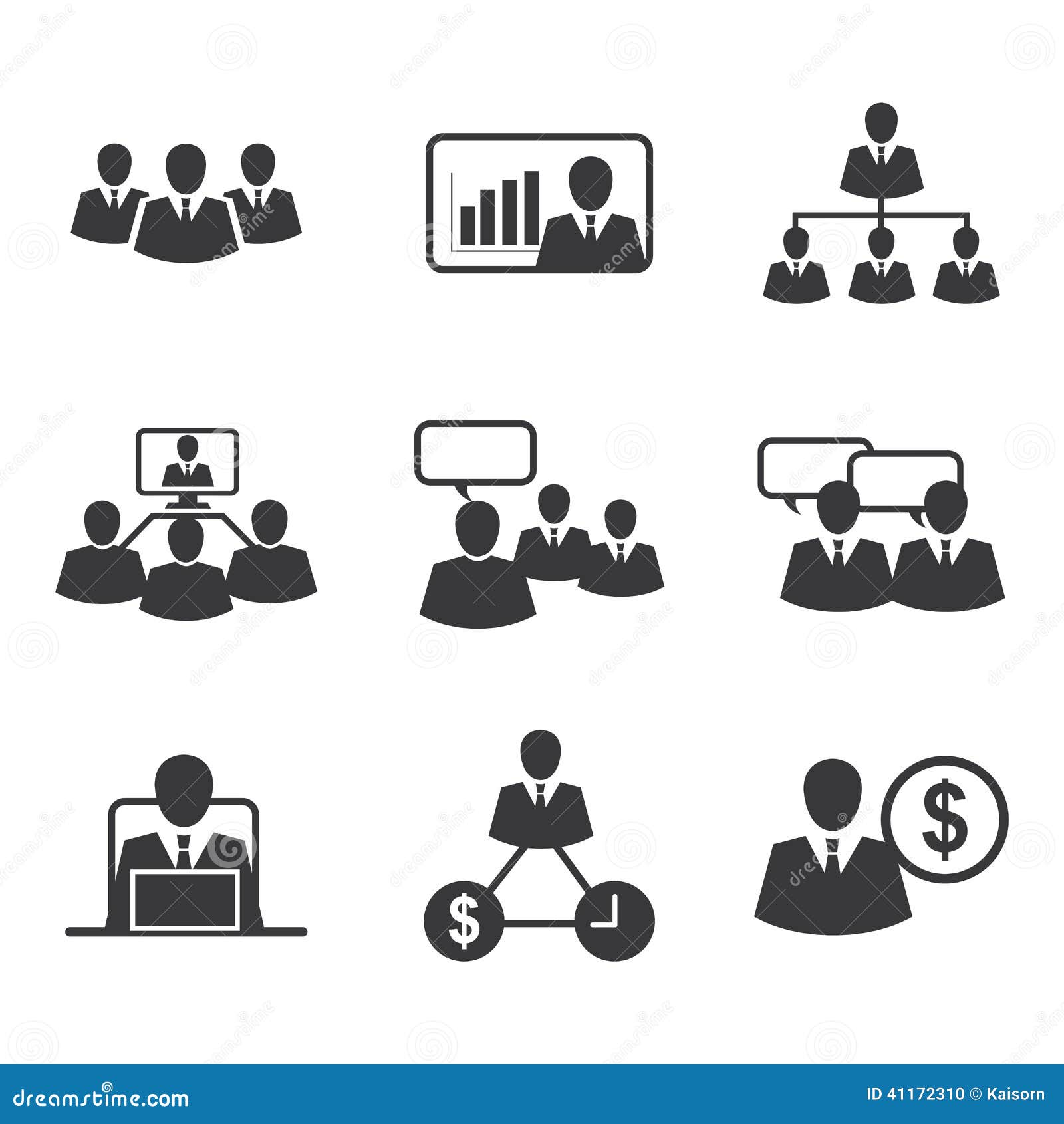 Icon business office stock vector. Illustration of element - 41172310