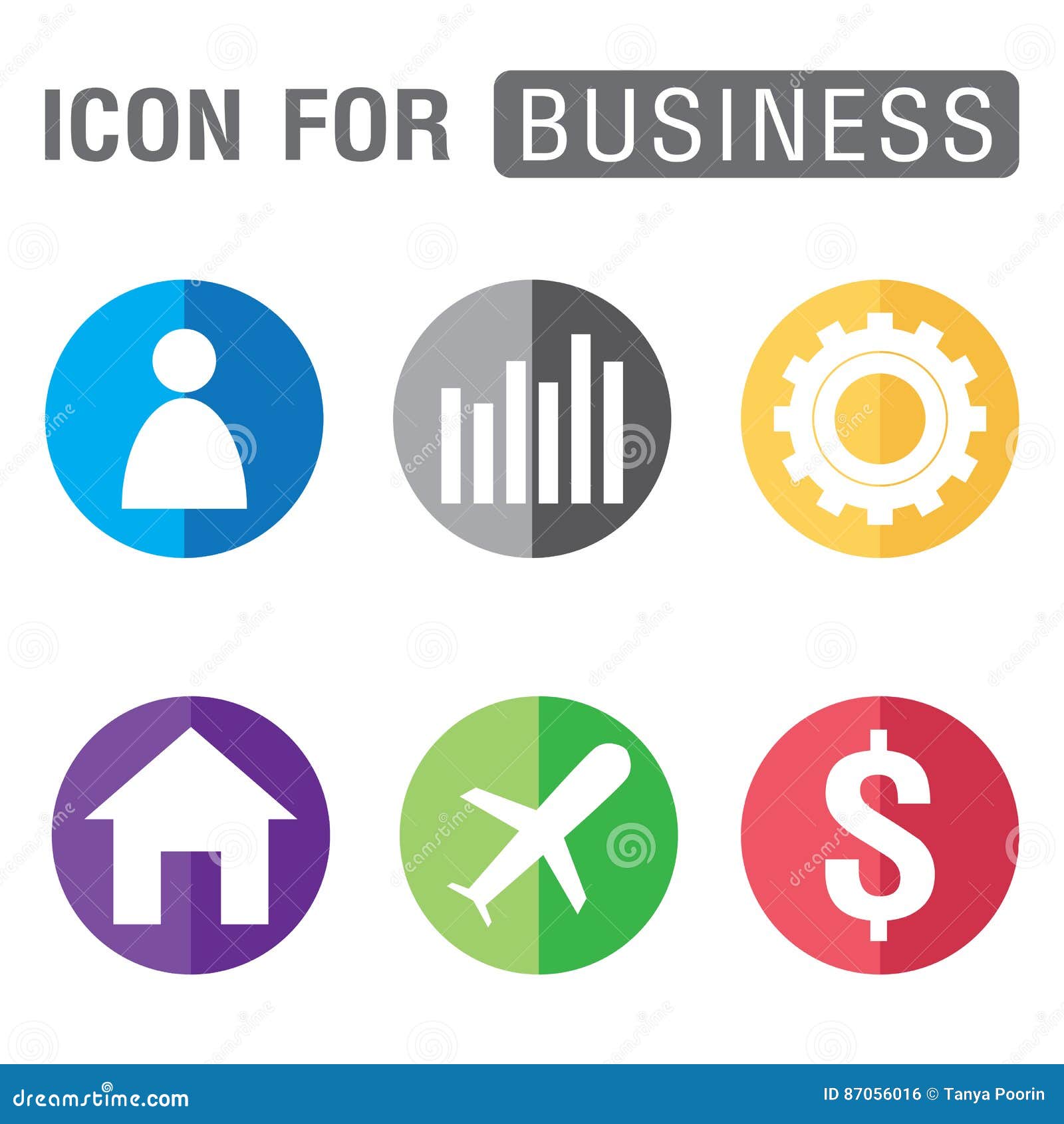 Icon for Business Set Isolated on White Background. Stock Vector ...